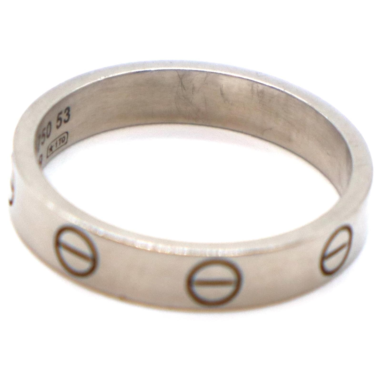 Cartier Weißgold 18K 750 Liebe Ringgröße 53 Silber ref.523061 - Joli Closet
