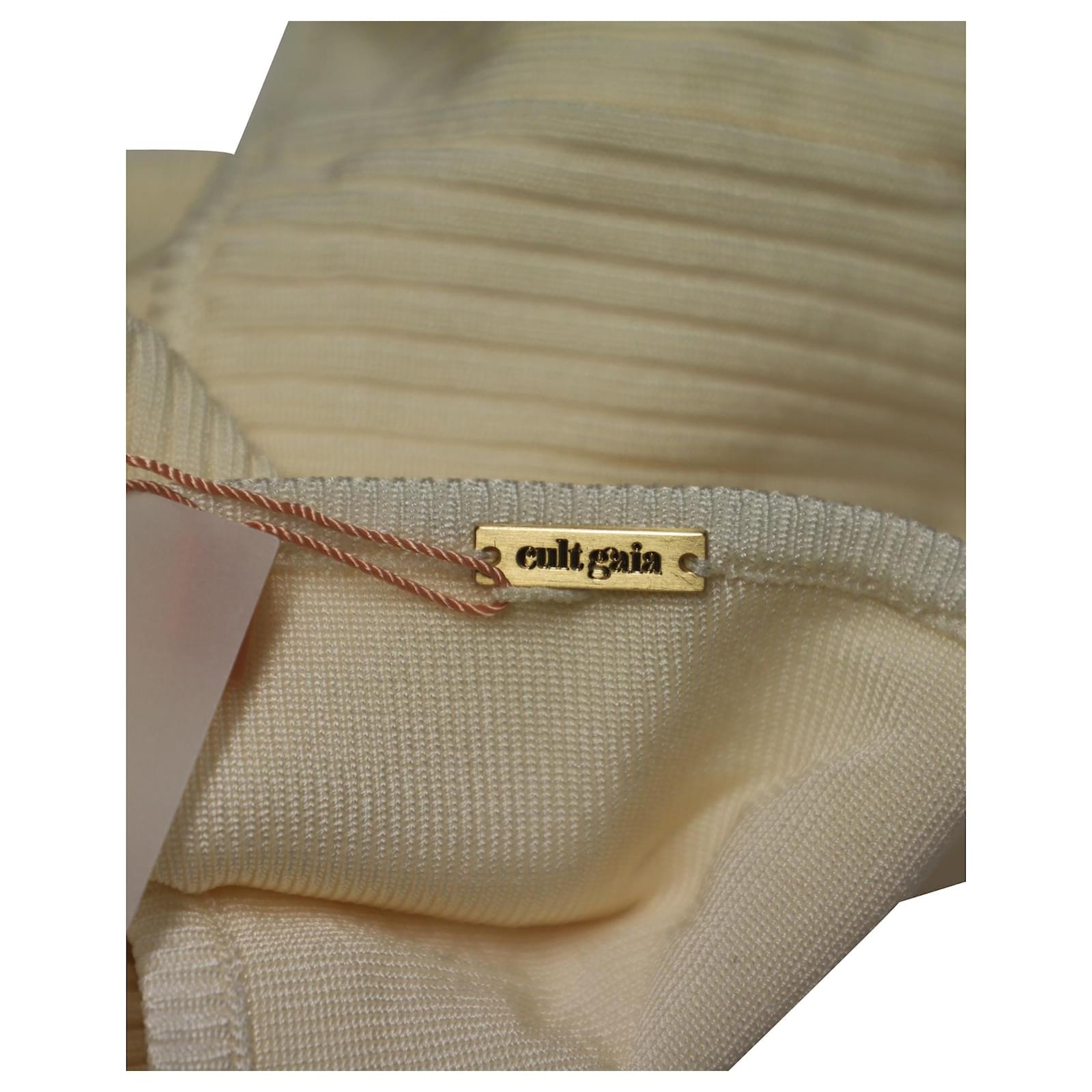 Cult Gaia Cameron Knit Cutout Dress in Cream Cotton White ref.529232 ...