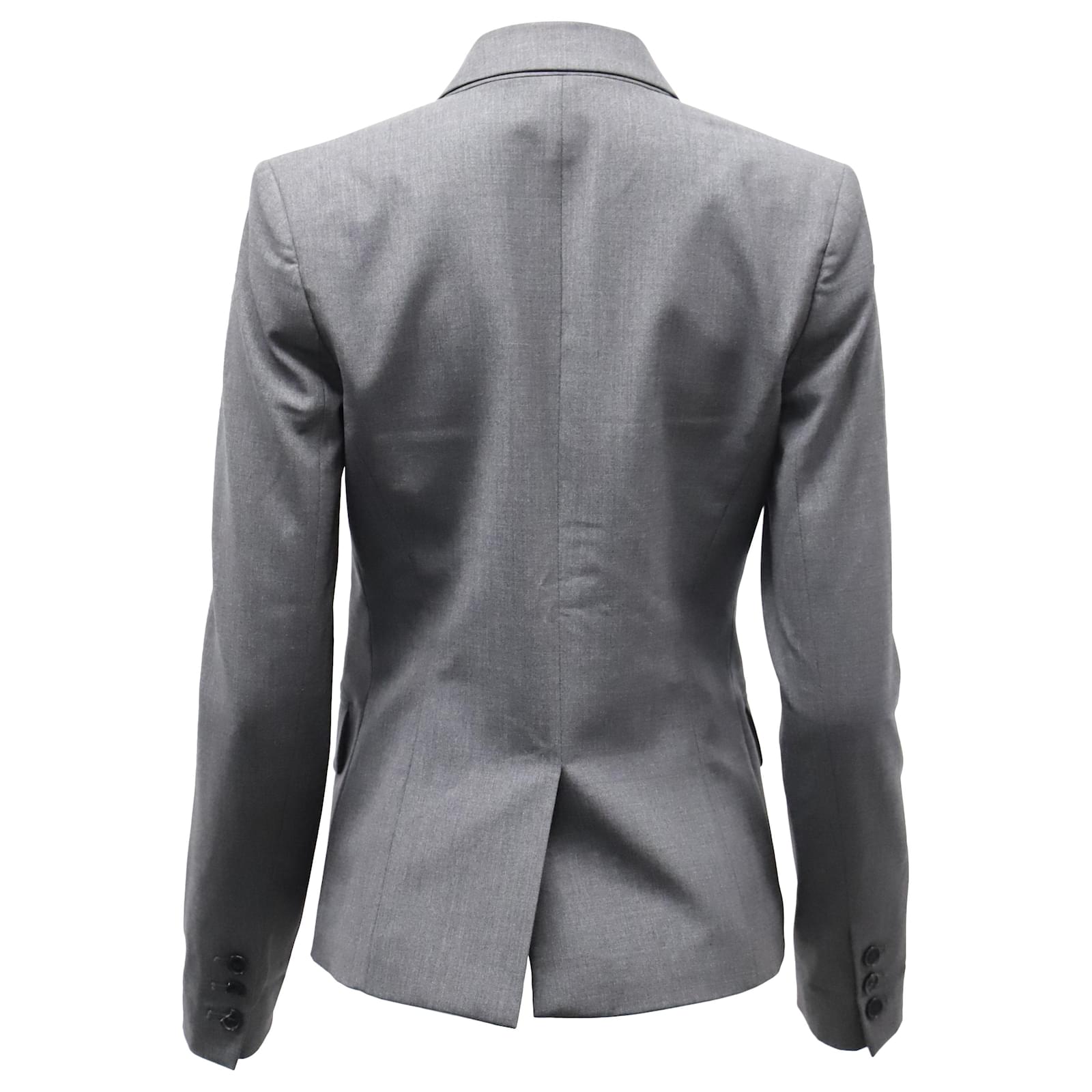Theory Single-Breasted Suit Jacket in Dark Gray Wool-blend Grey ref ...