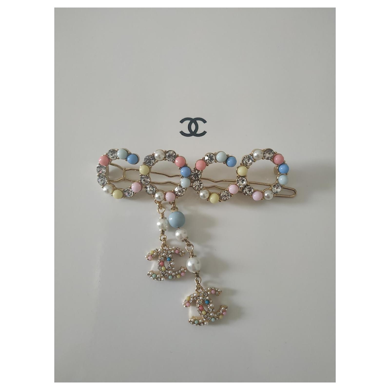 barrette à cheveux chanel Acier Doré ref.538464 - Joli Closet