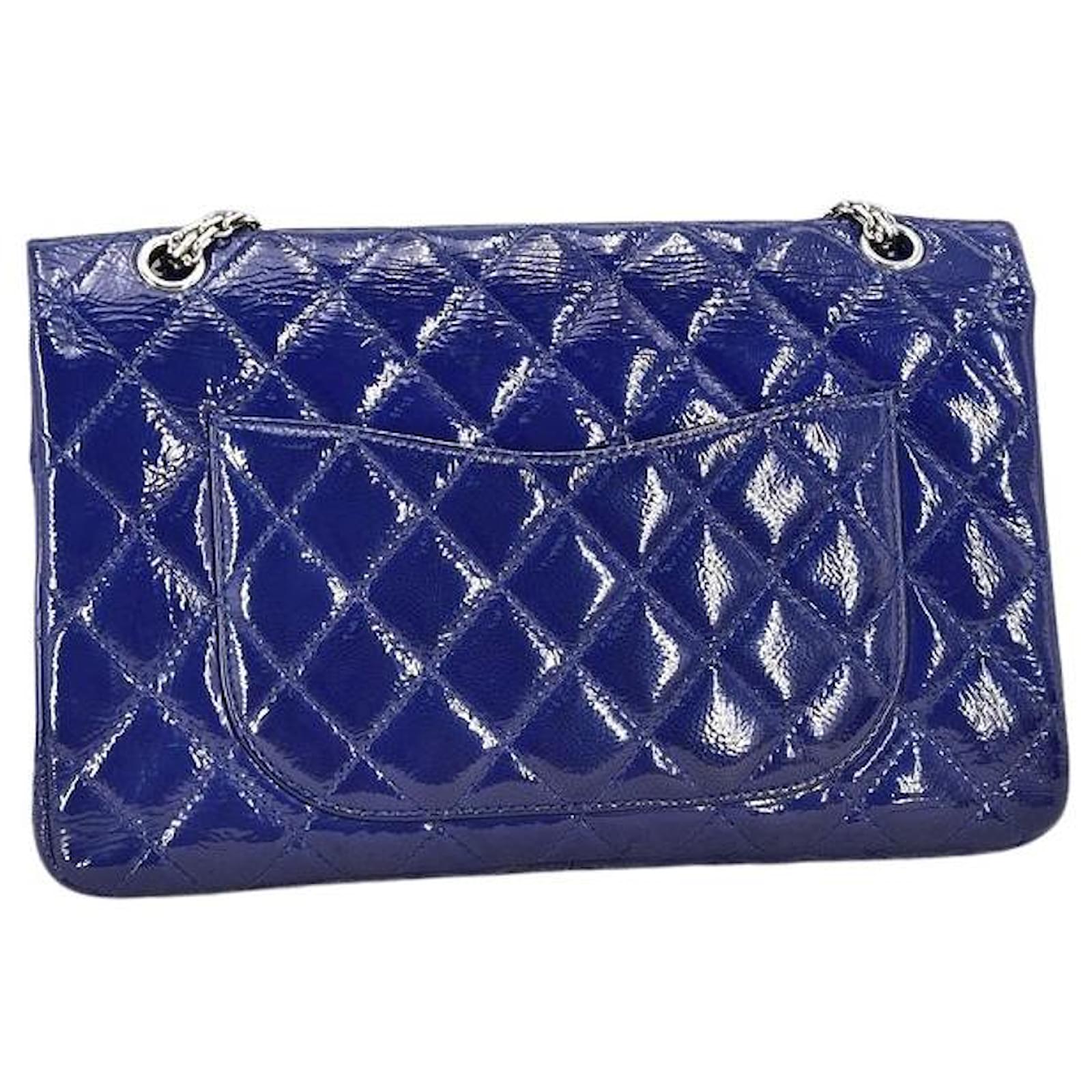 Chanel 2.55 Blue Patent leather ref.539300 - Joli Closet