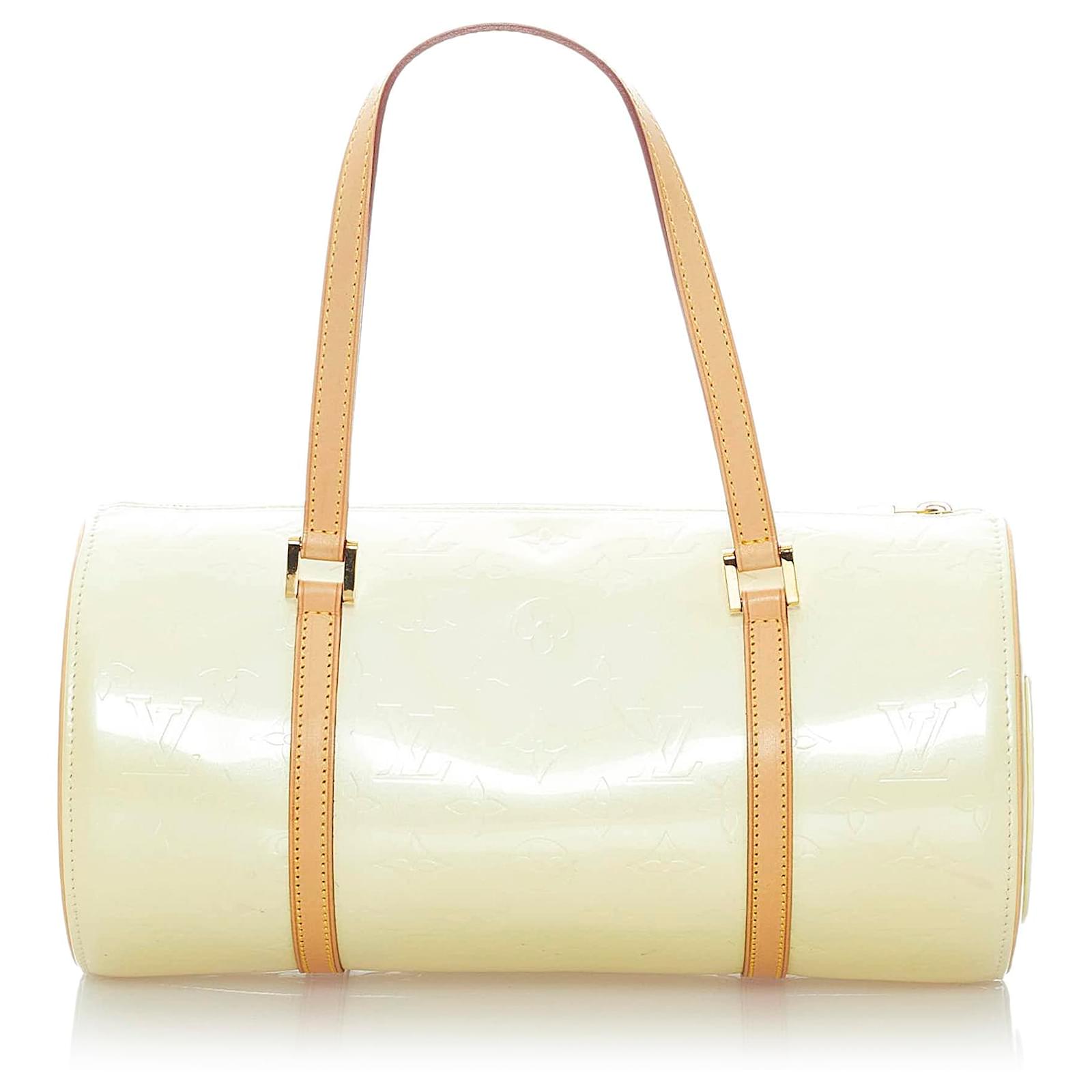 Louis Vuitton White Vernis Bedford Cuir Cuir vernis Marron Blanc Marron ...
