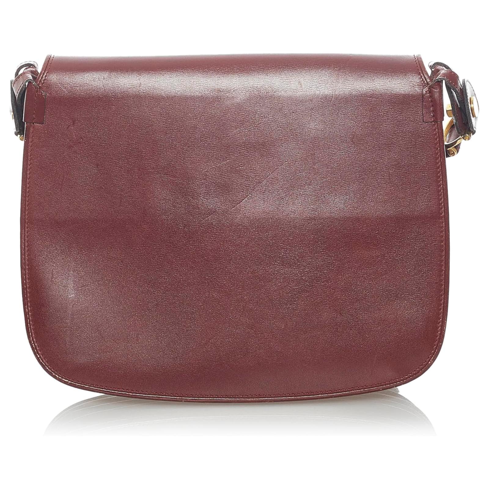 Cartier Red Must De Cartier Leather Crossbody Bag Dark red Pony-style ...
