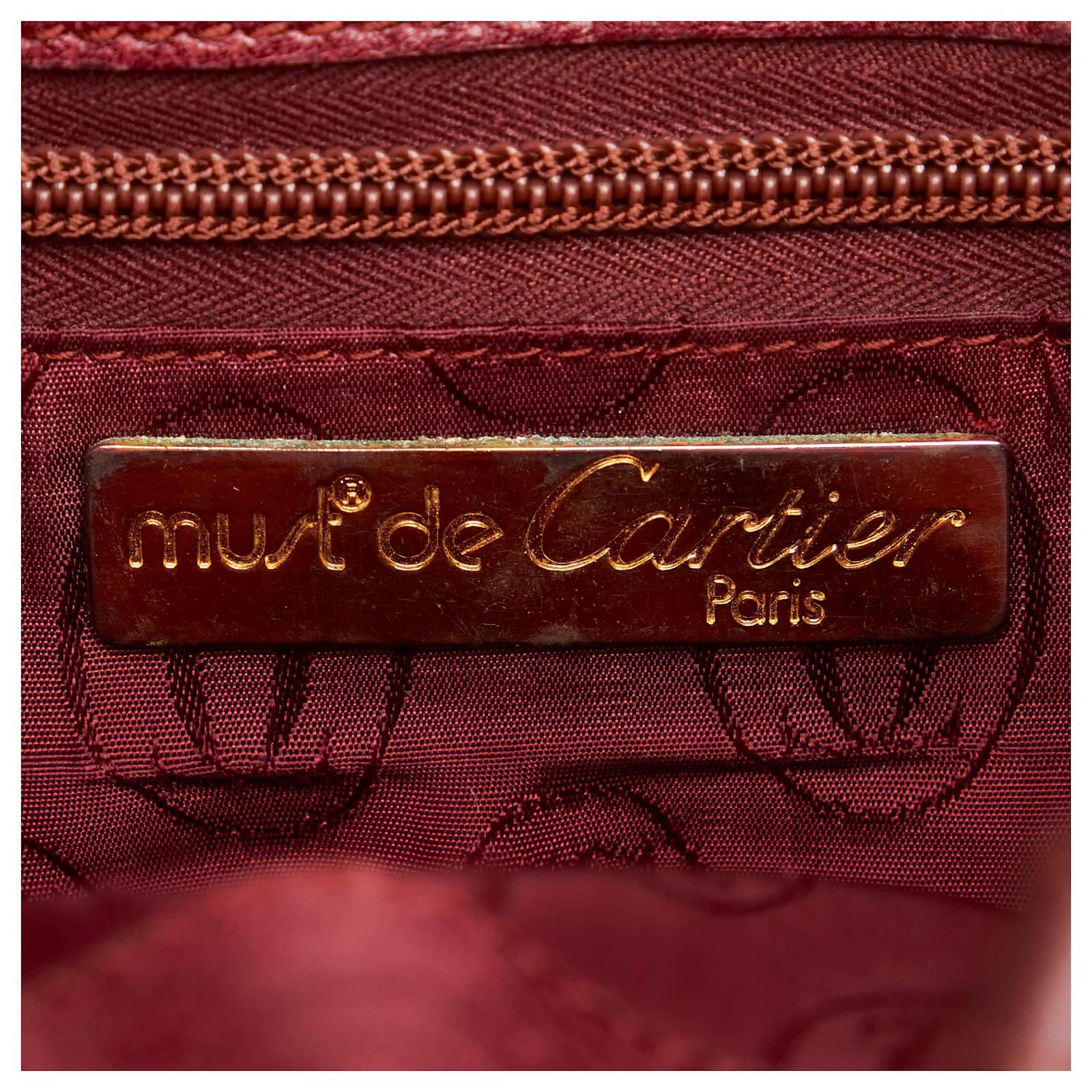Cartier Red Must De Cartier Leather Crossbody Bag Dark red Pony-style ...