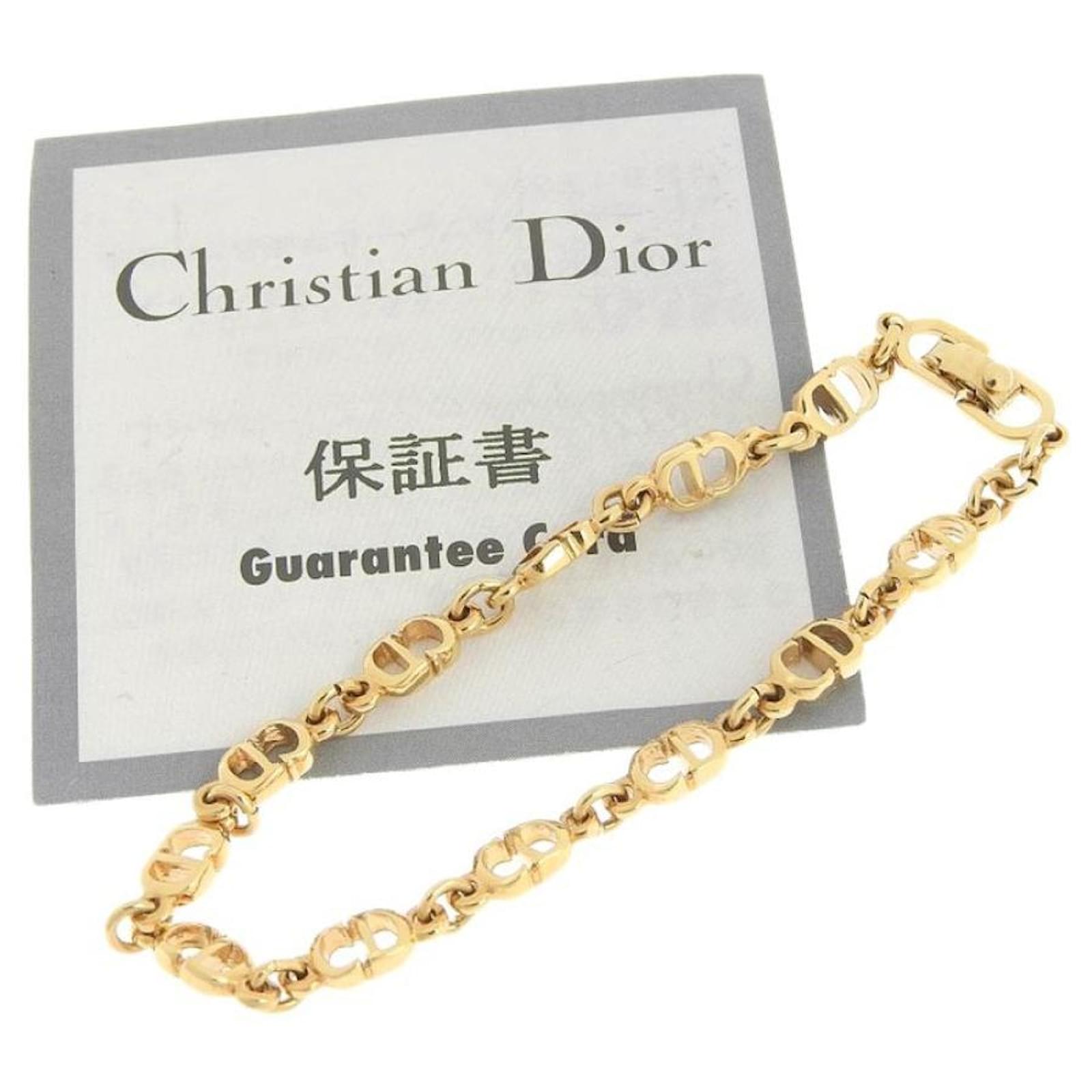 [Occasion] Christian Dior Christian Dior Bracelet Femme Logo Doré ...