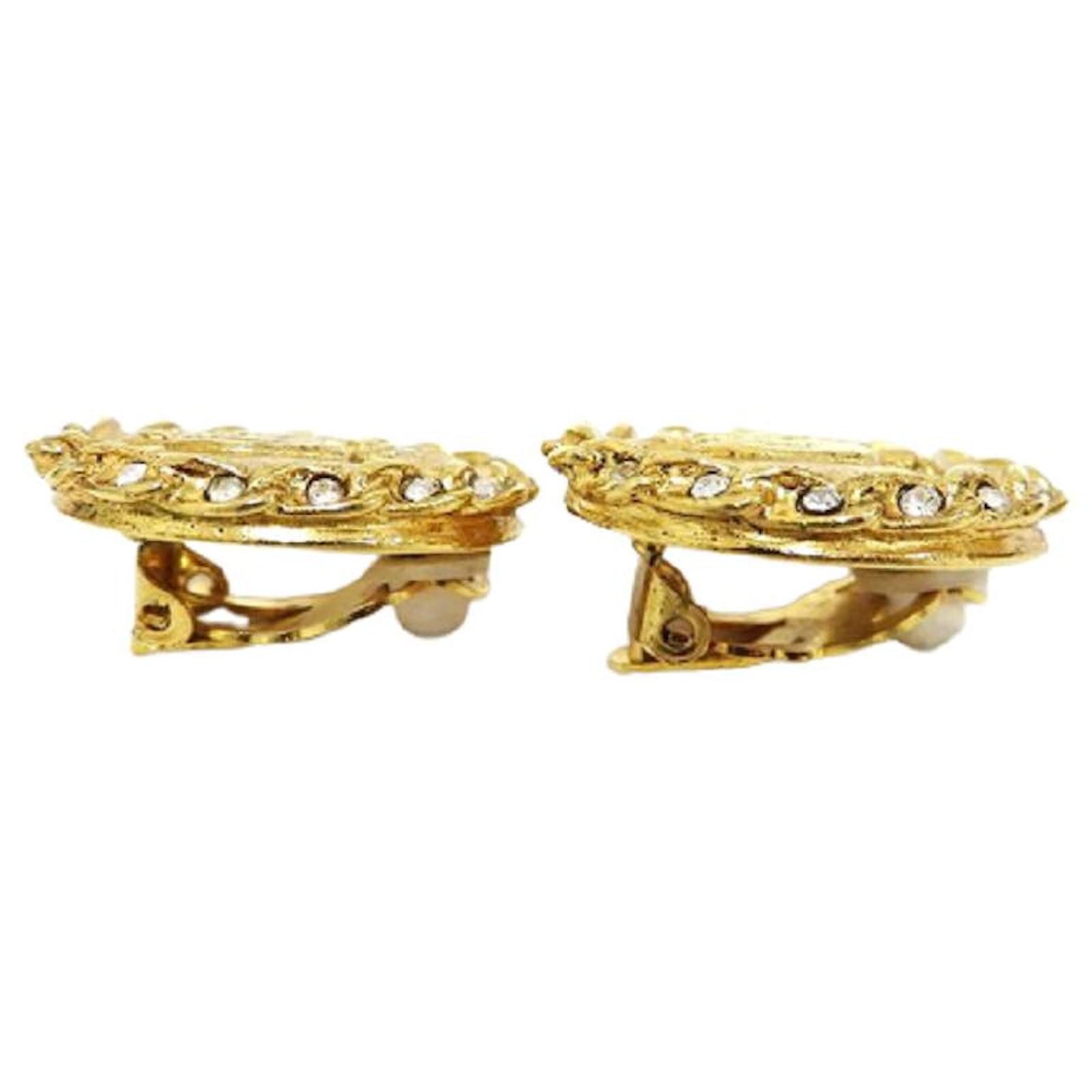 *Chanel CHANEL Ohrringe Rund Gold Vintage Golden ref.546790 - Joli Closet