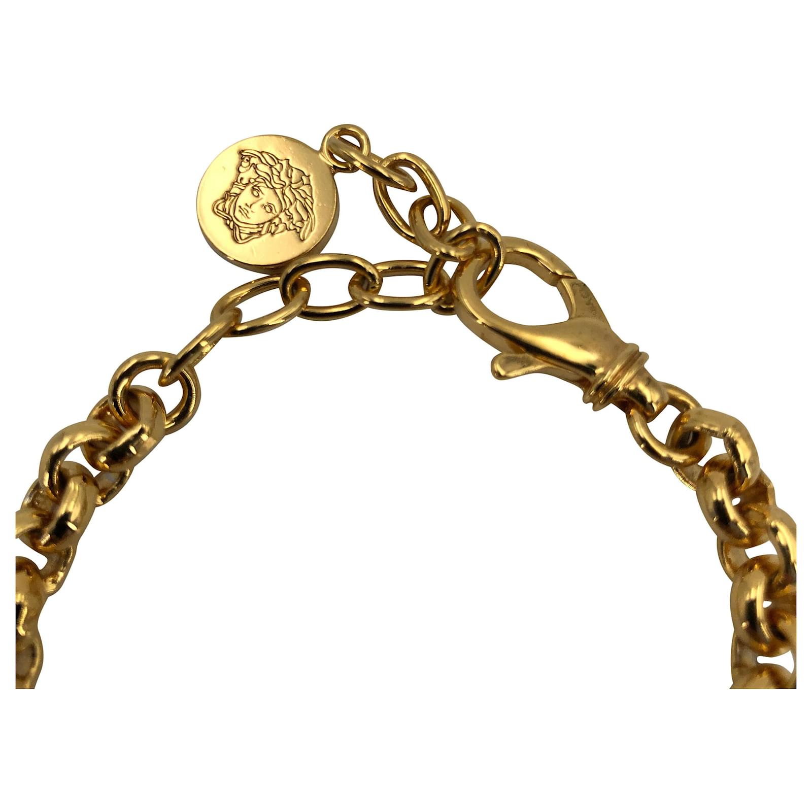 Bracelet Versace Icon Medusa en chaîne dorée avec cristaux Métal ...