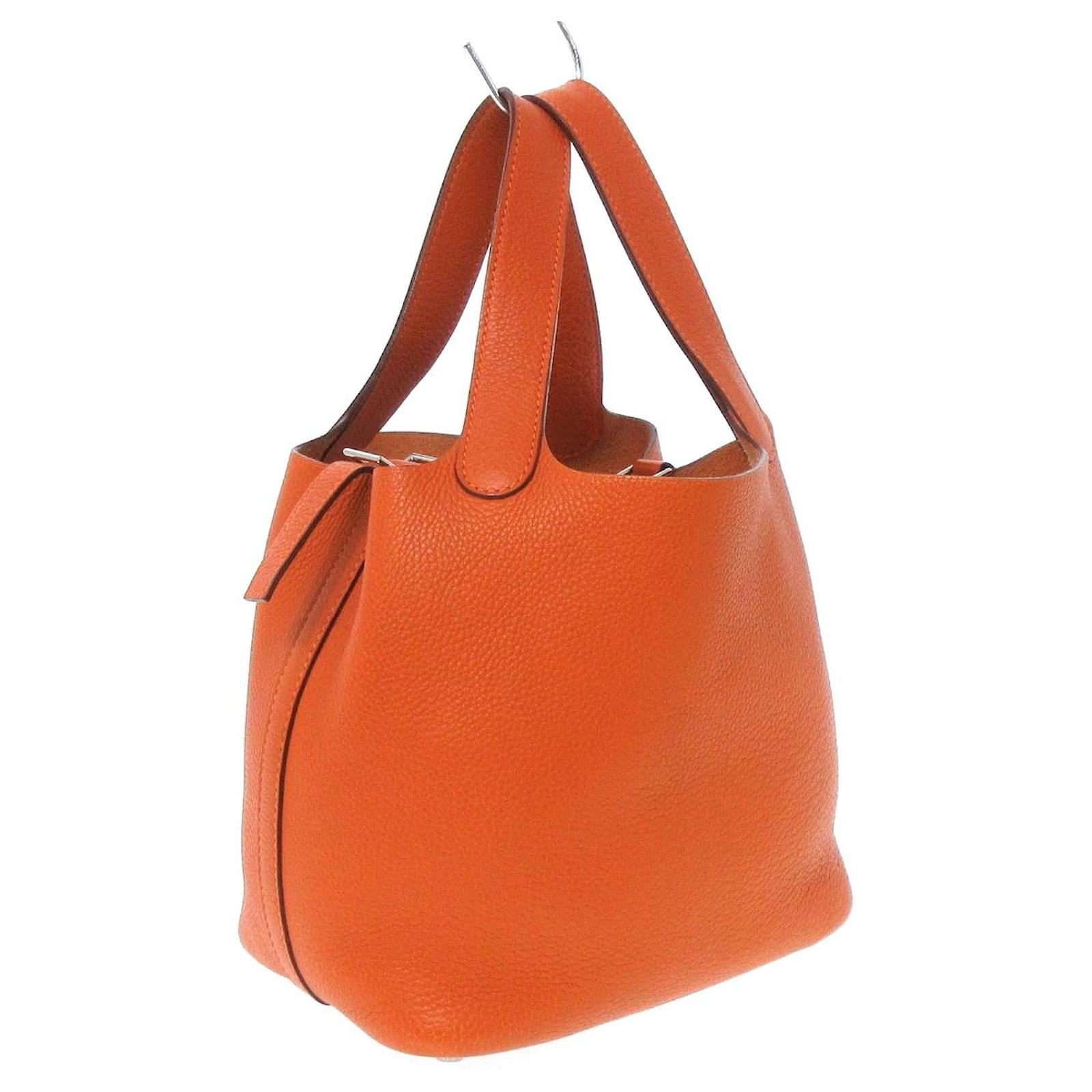 Hermès Picotin Orange Leather ref.550148 - Joli Closet