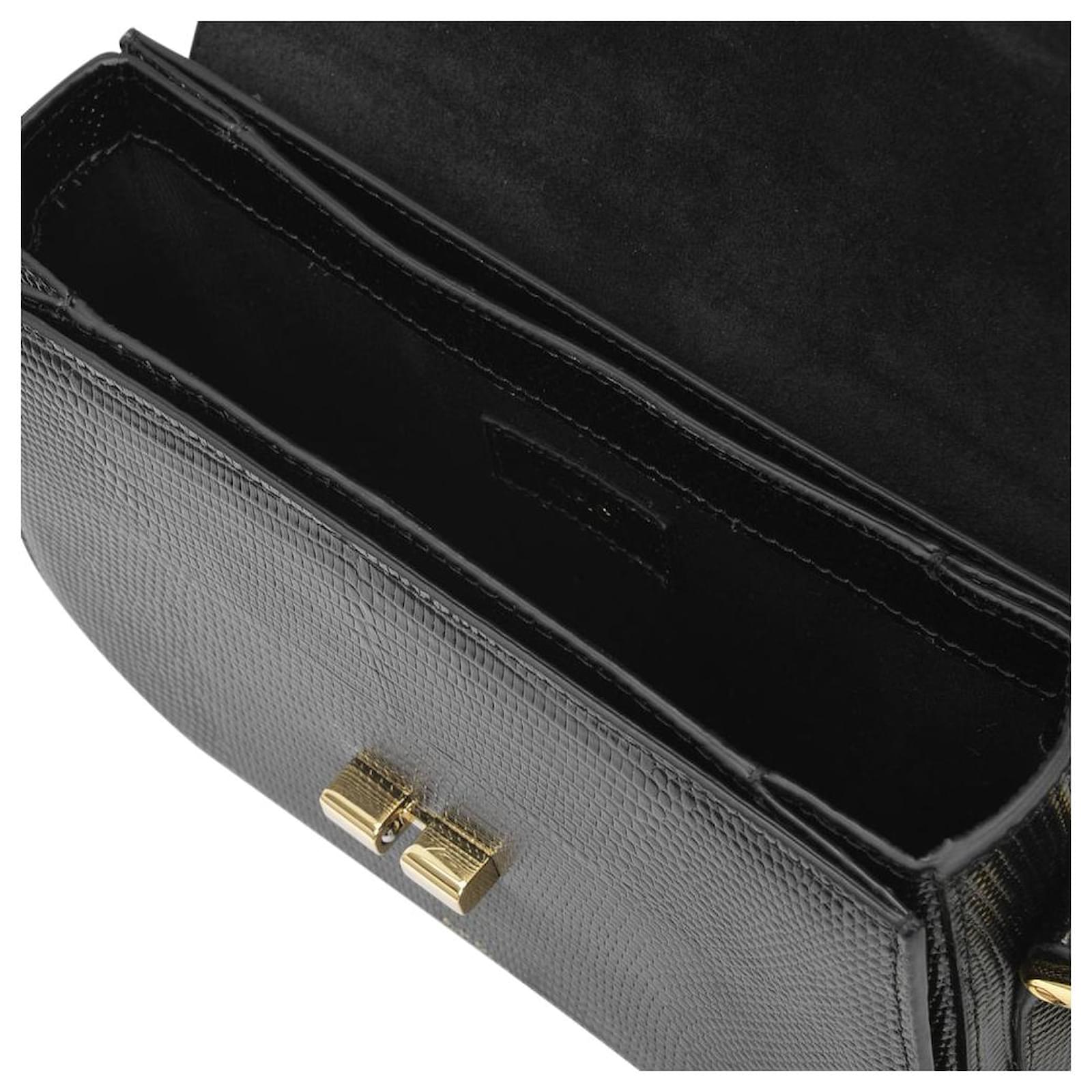 Apc Grace Small Bag in Black Crocodile Effect Leather ref.551505 - Joli ...