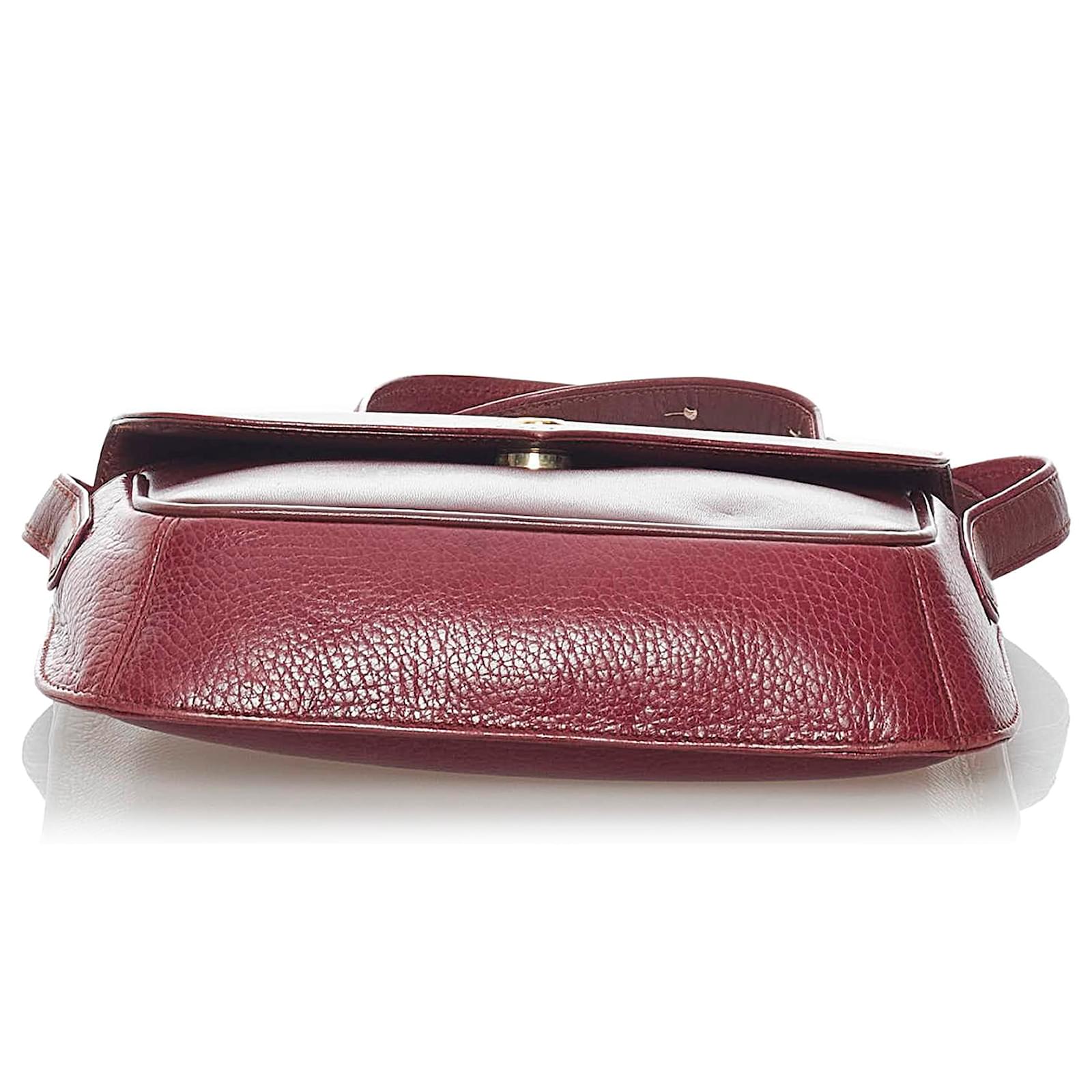 Cartier Red Must De Cartier Leather Crossbody Bag Dark red Pony-style ...