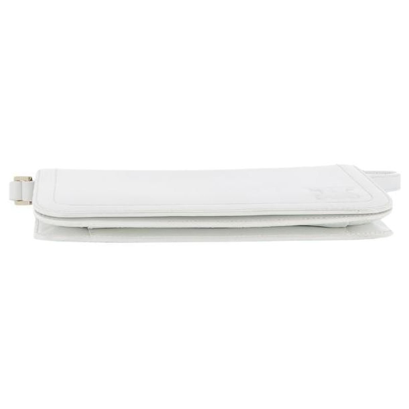 Céline Triomphe White Leather ref.552024 - Joli Closet