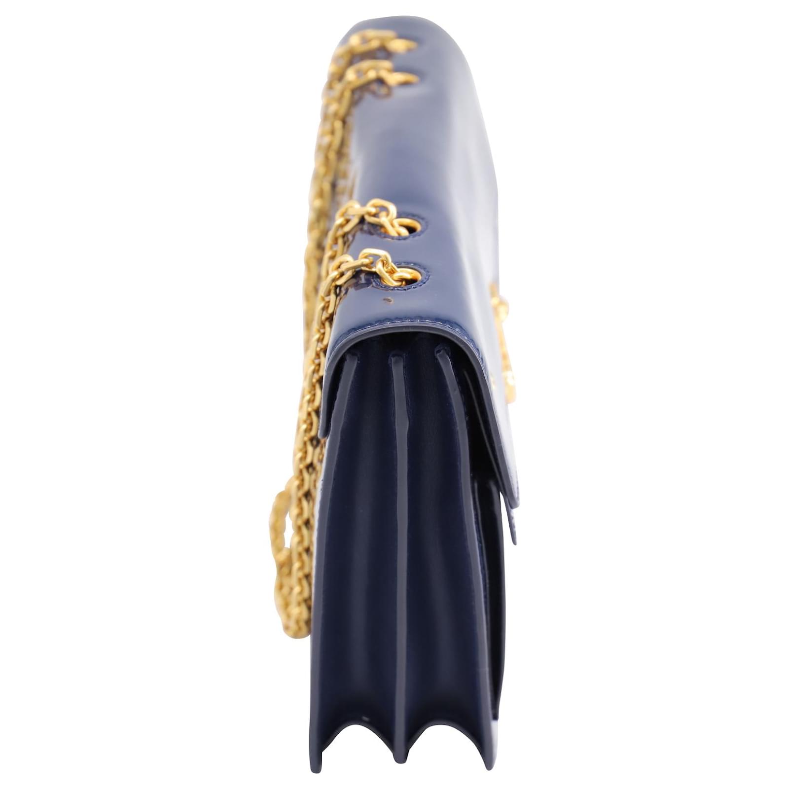 Tory Burch Sac à Bandoulière Gemini Link en Cuir Bleu Roi ref.553342 ...