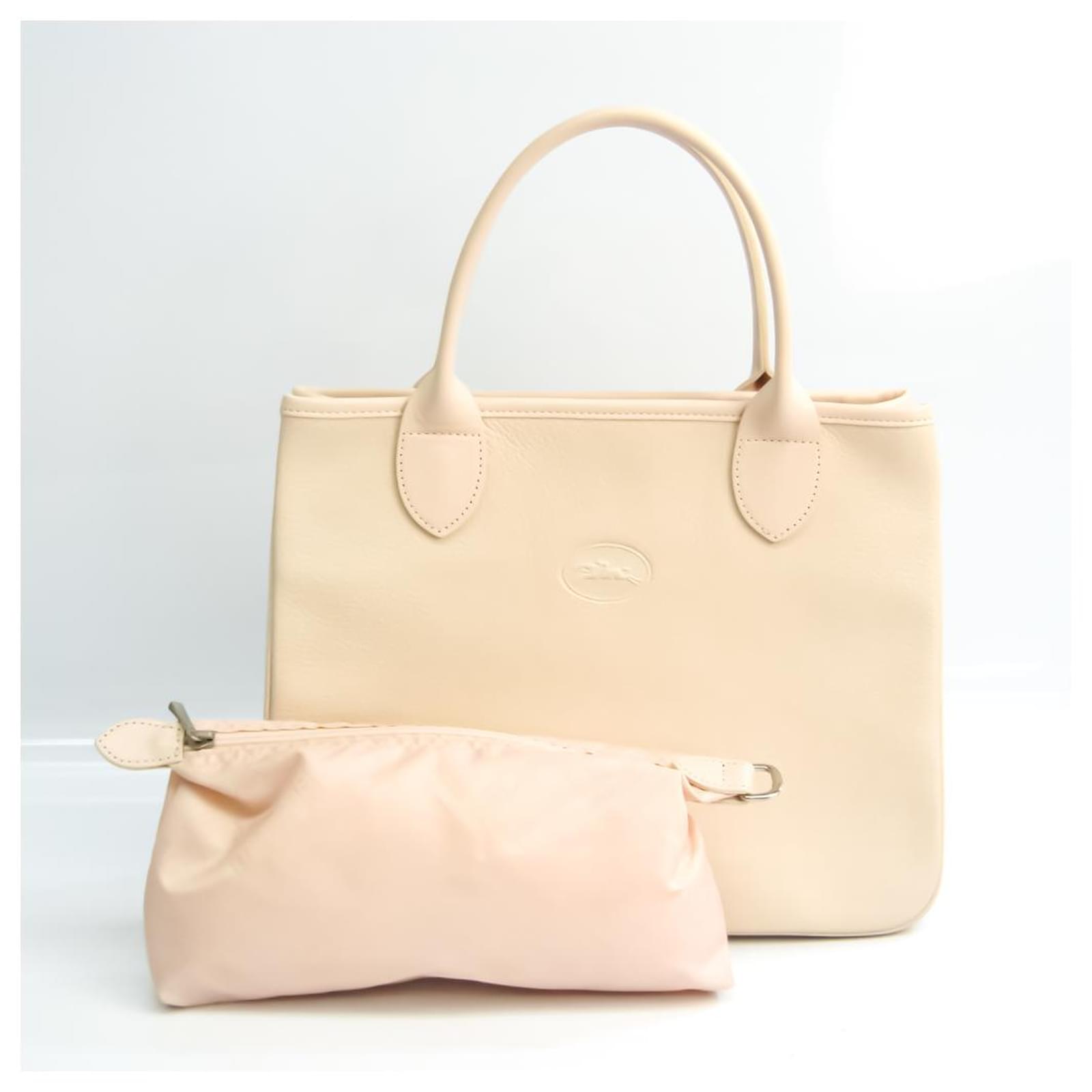 LONGCHAMP Handbag Cream Leather ref.555052 - Joli Closet