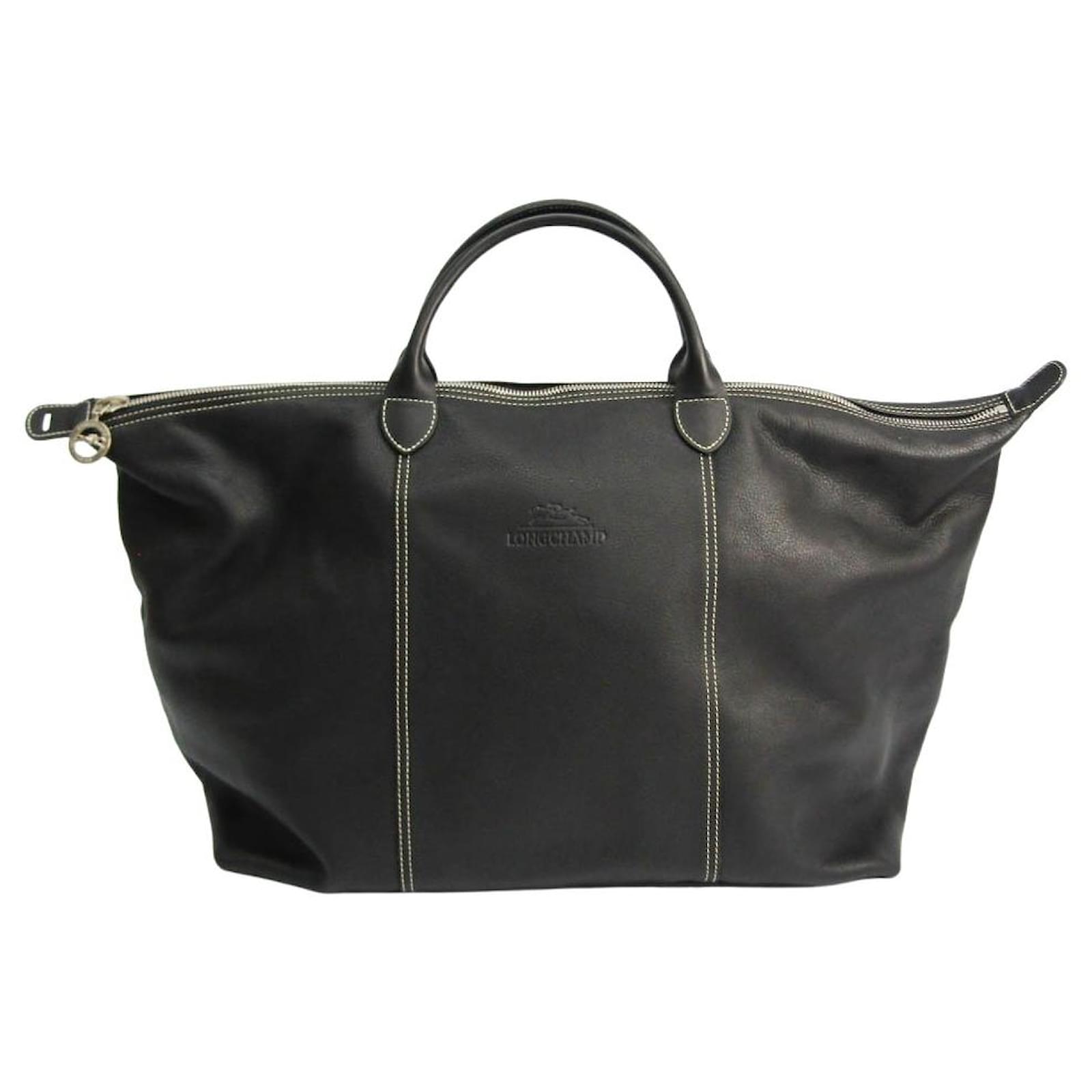 LONGCHAMP Handtasche Schwarz Leder ref.555093 - Joli Closet