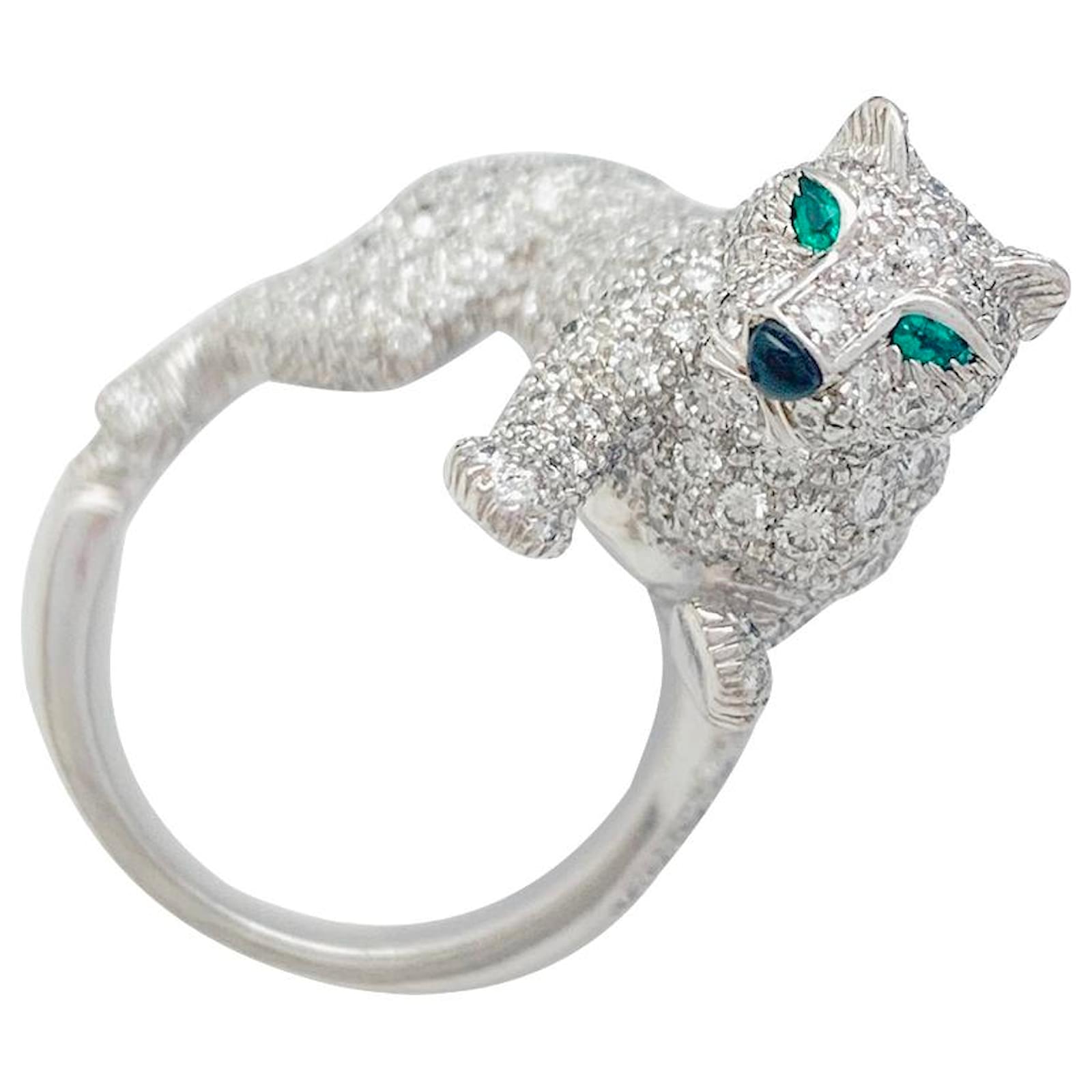 Anello di alta gioielleria Cartier, "Pantera di Cartier", ORO BIANCO ...