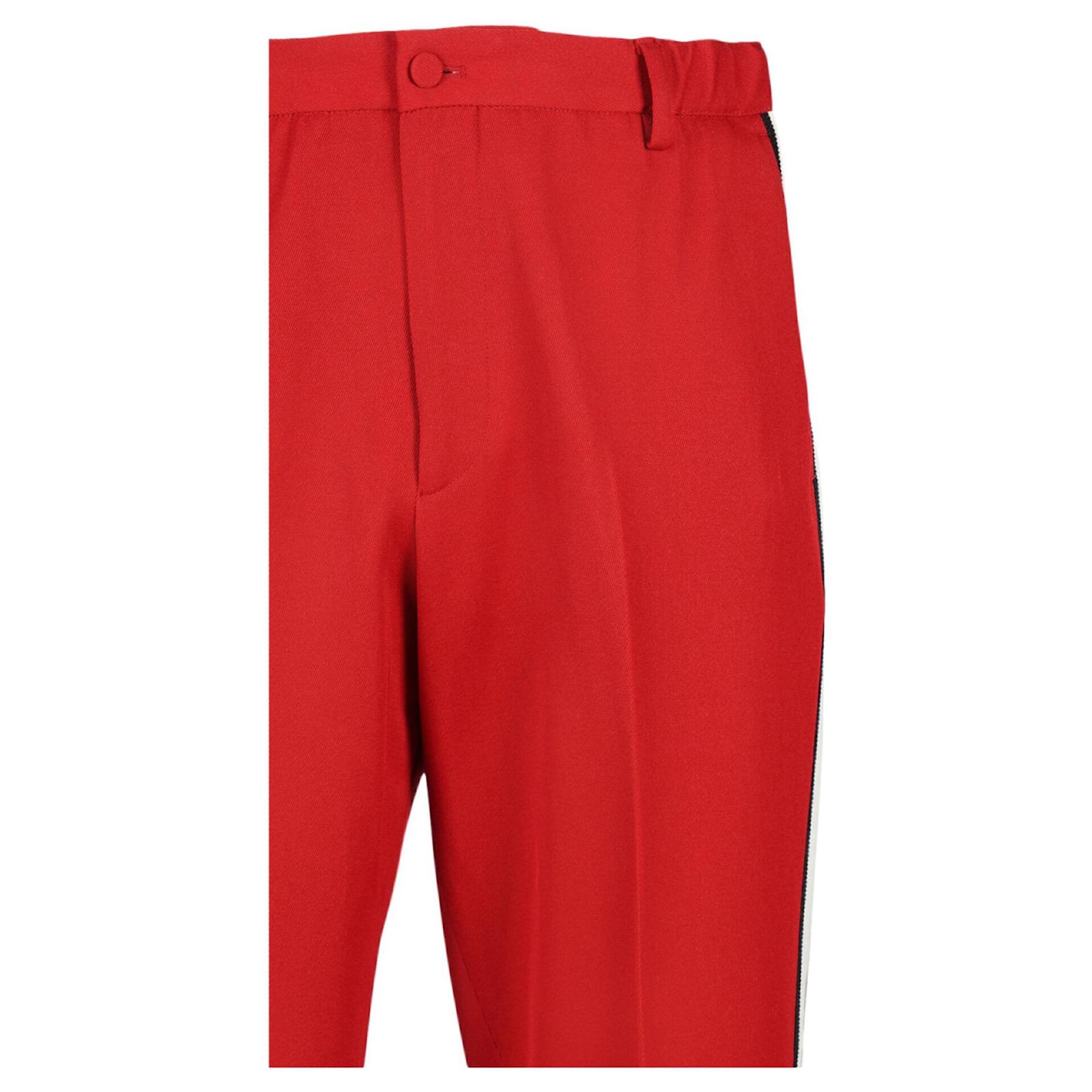 Gucci Ribbon Logo Pants Red ref.556035 - Joli Closet