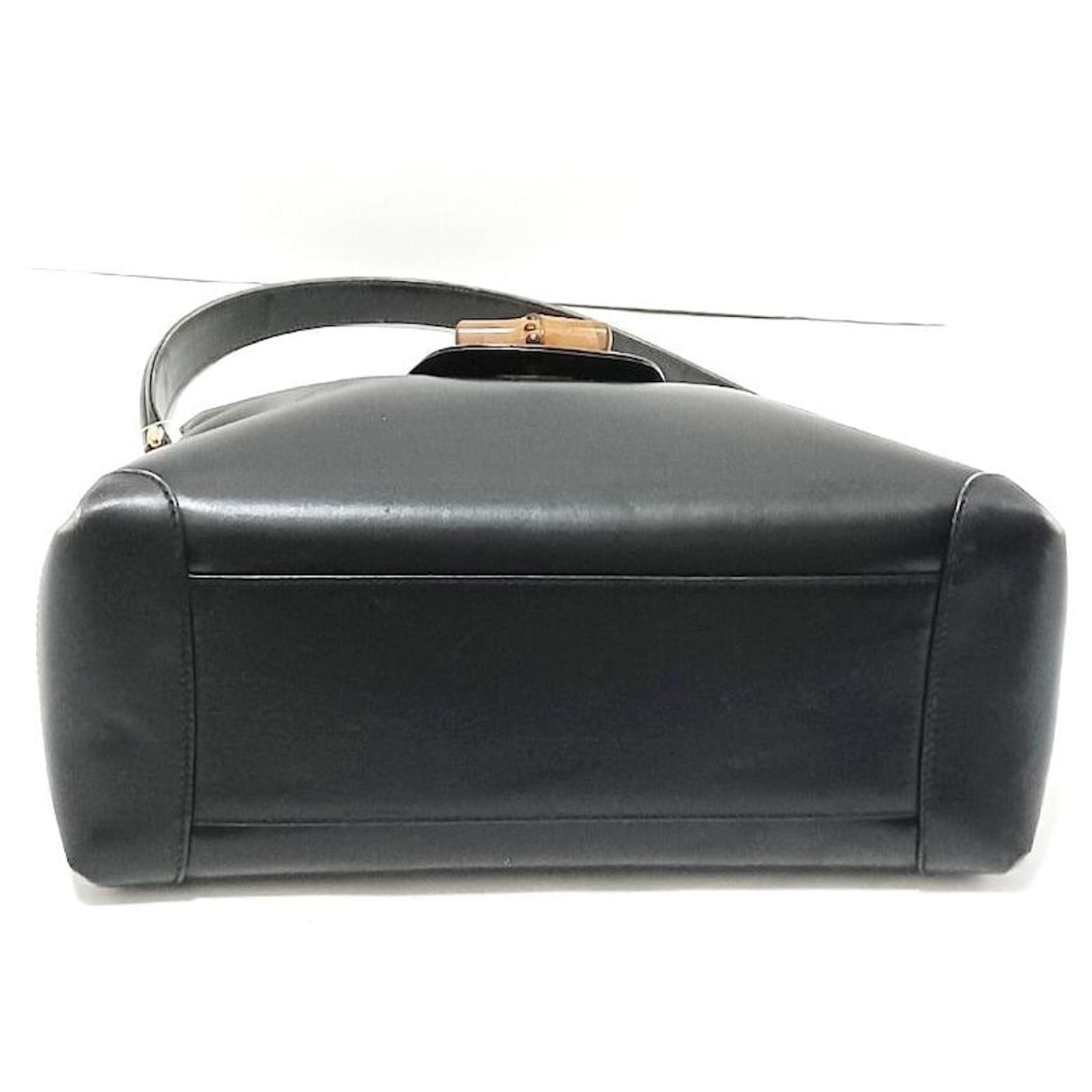 Gucci Bamboo Black Leather ref.557410 - Joli Closet