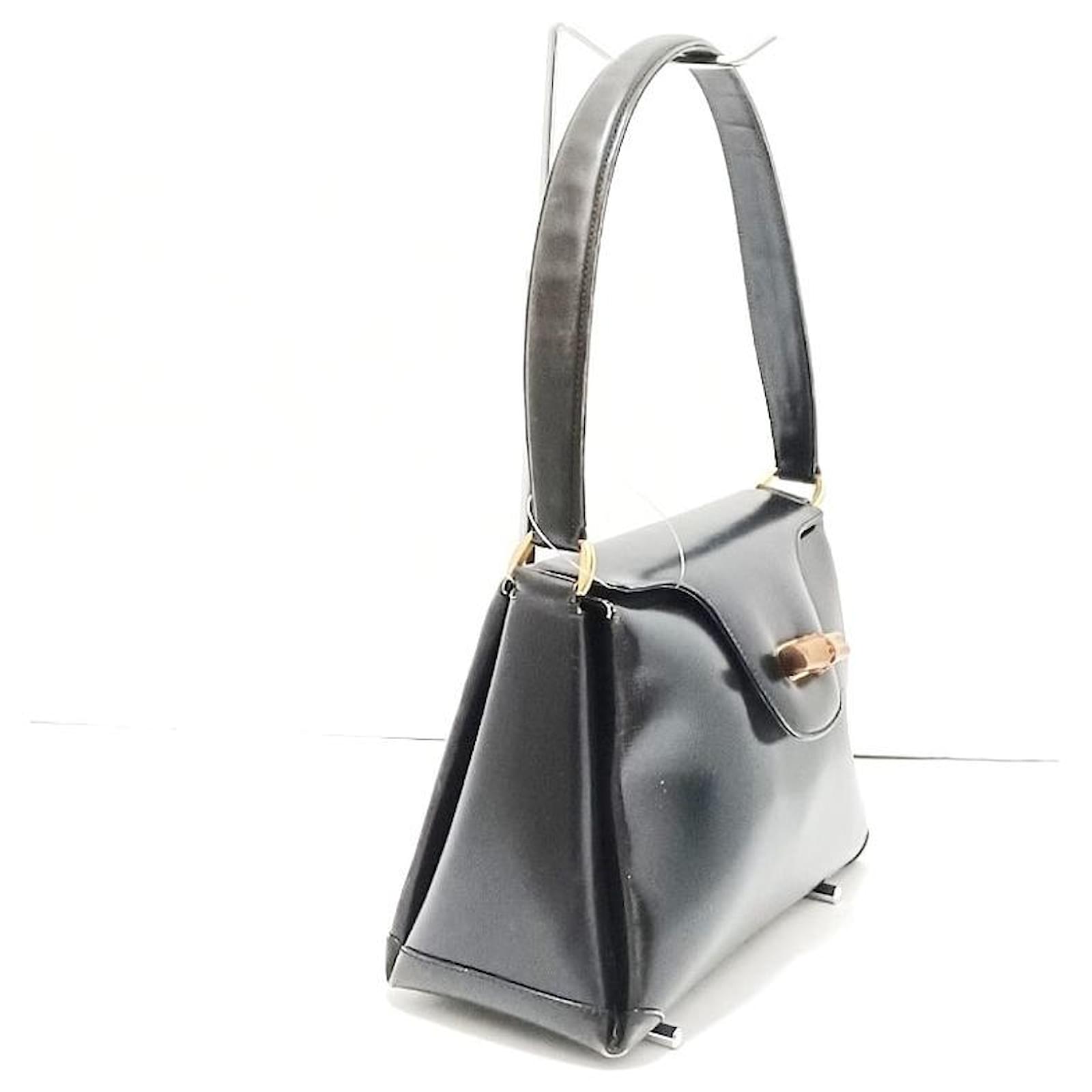 Gucci Bamboo Black Leather ref.557410 - Joli Closet