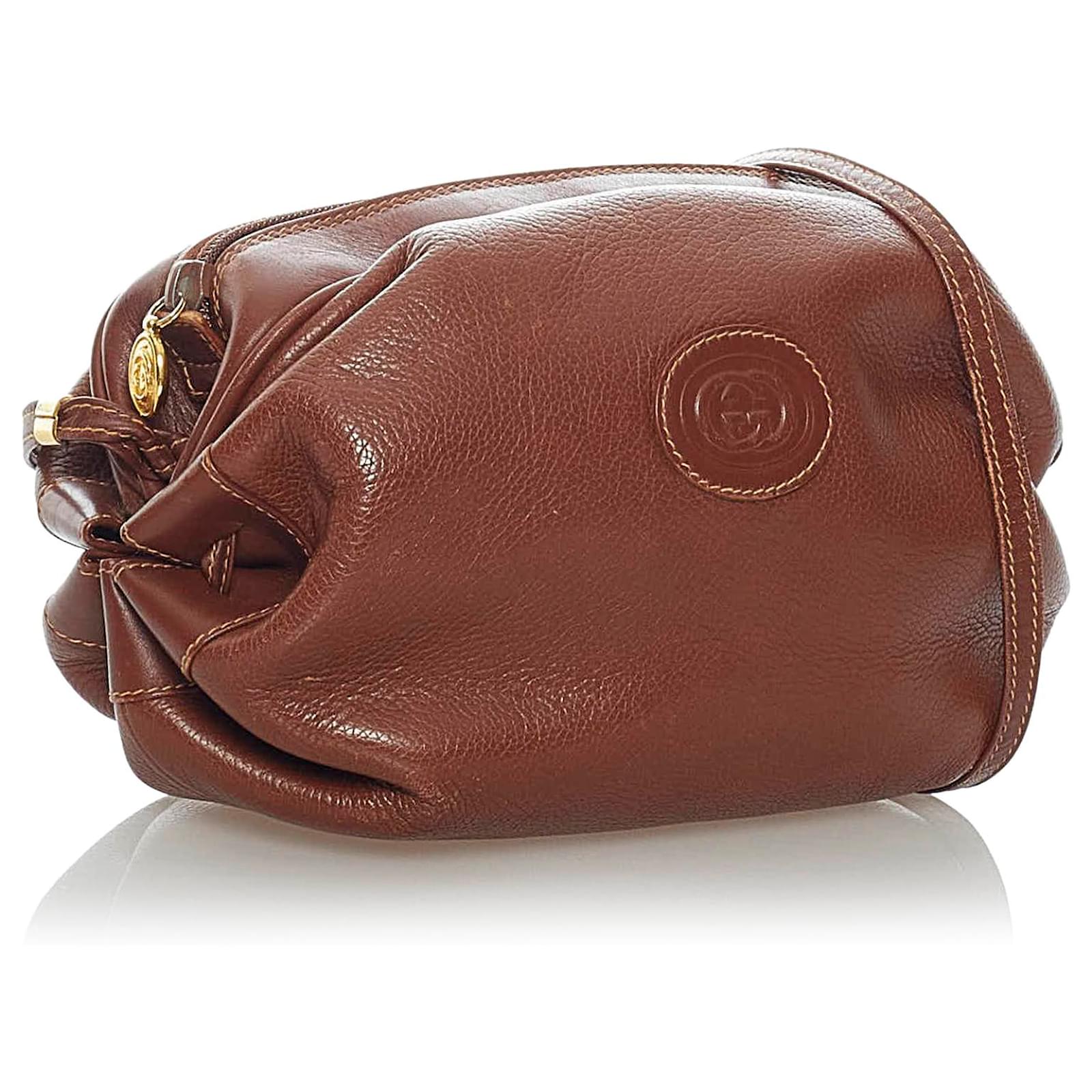 Gucci Brown Leather Crossbody Bag Pony-style calfskin ref.559156 - Joli ...