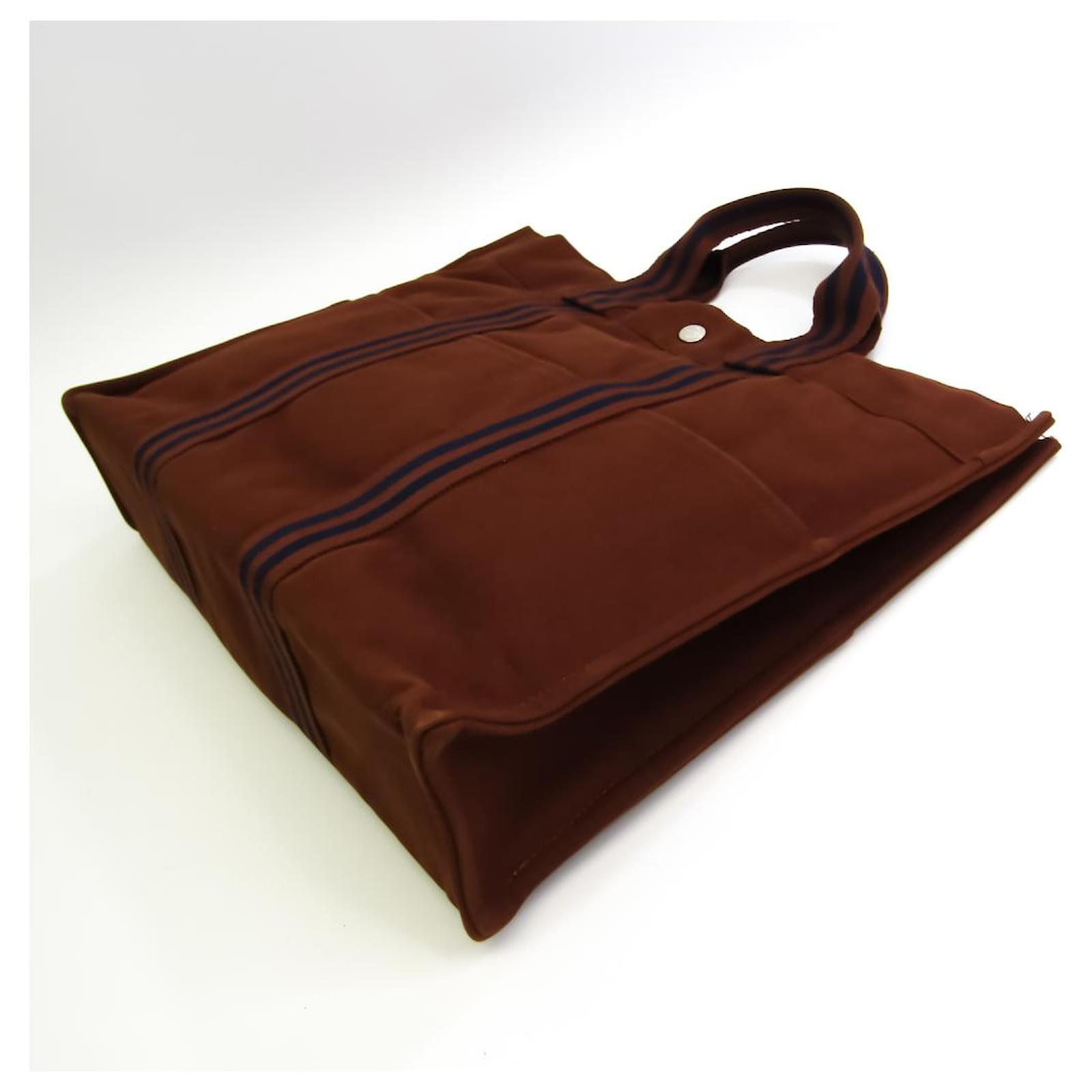 Hermès Fourre Tout Brown Cotton ref.559344 - Joli Closet