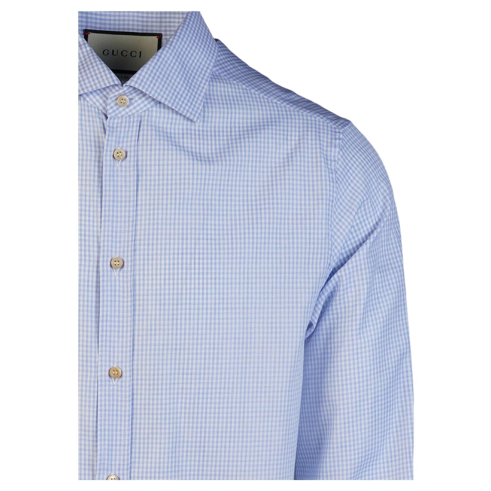 Gucci Checker Print Shirt White Cotton ref.560938 - Joli Closet