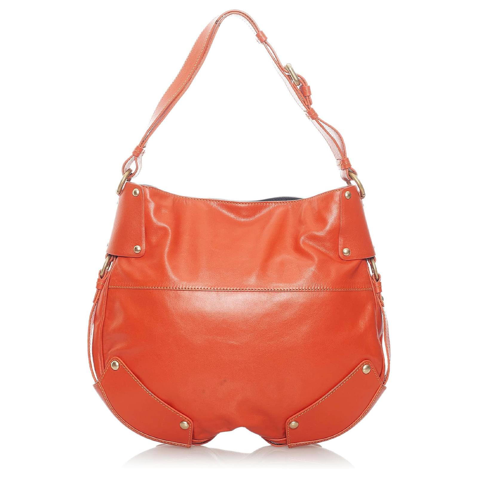Versace Orange Leather Tote Bag Pony-style calfskin ref.561264 - Joli ...