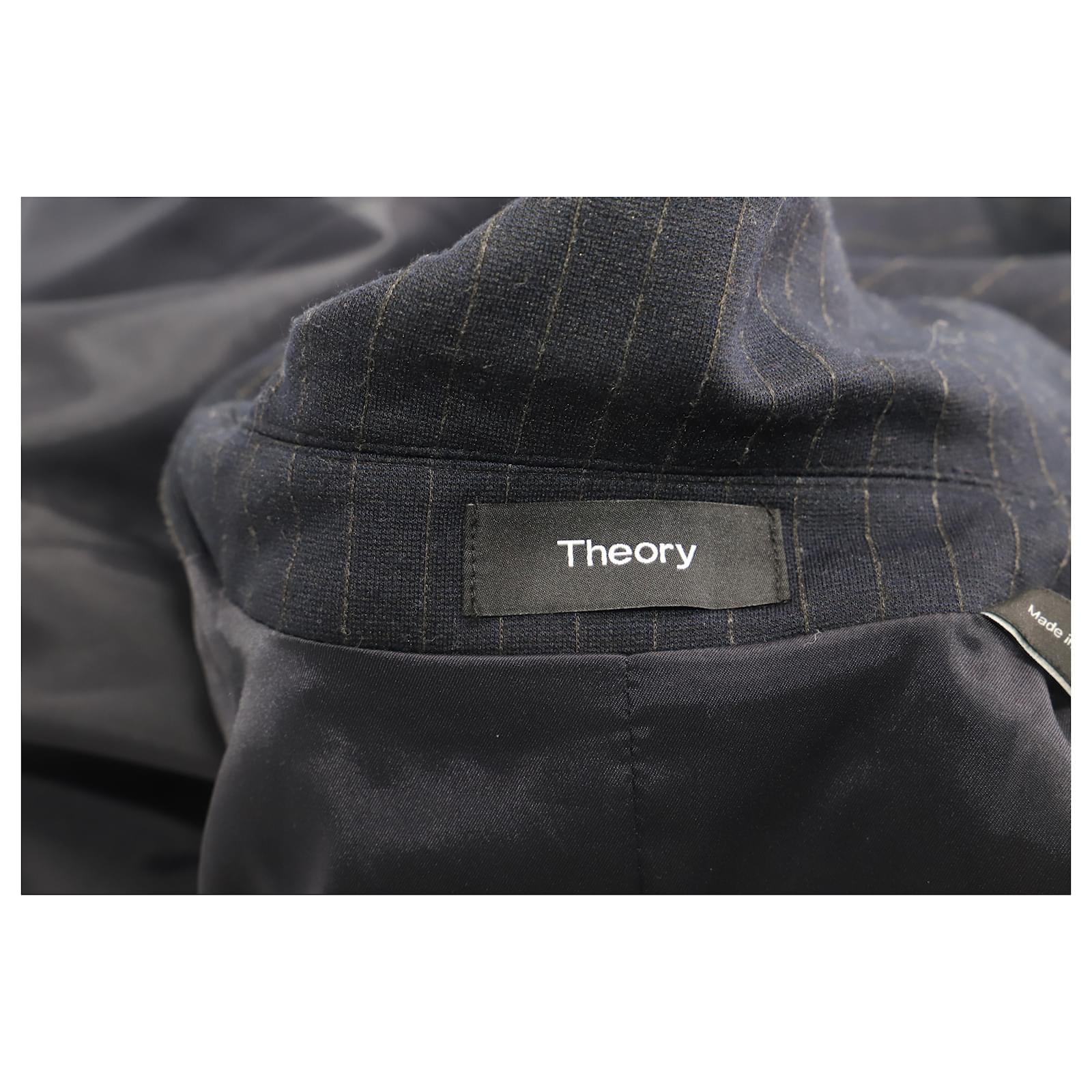 Theory Power Jacket in Navy Blue Viscose ref.565519 - Joli Closet