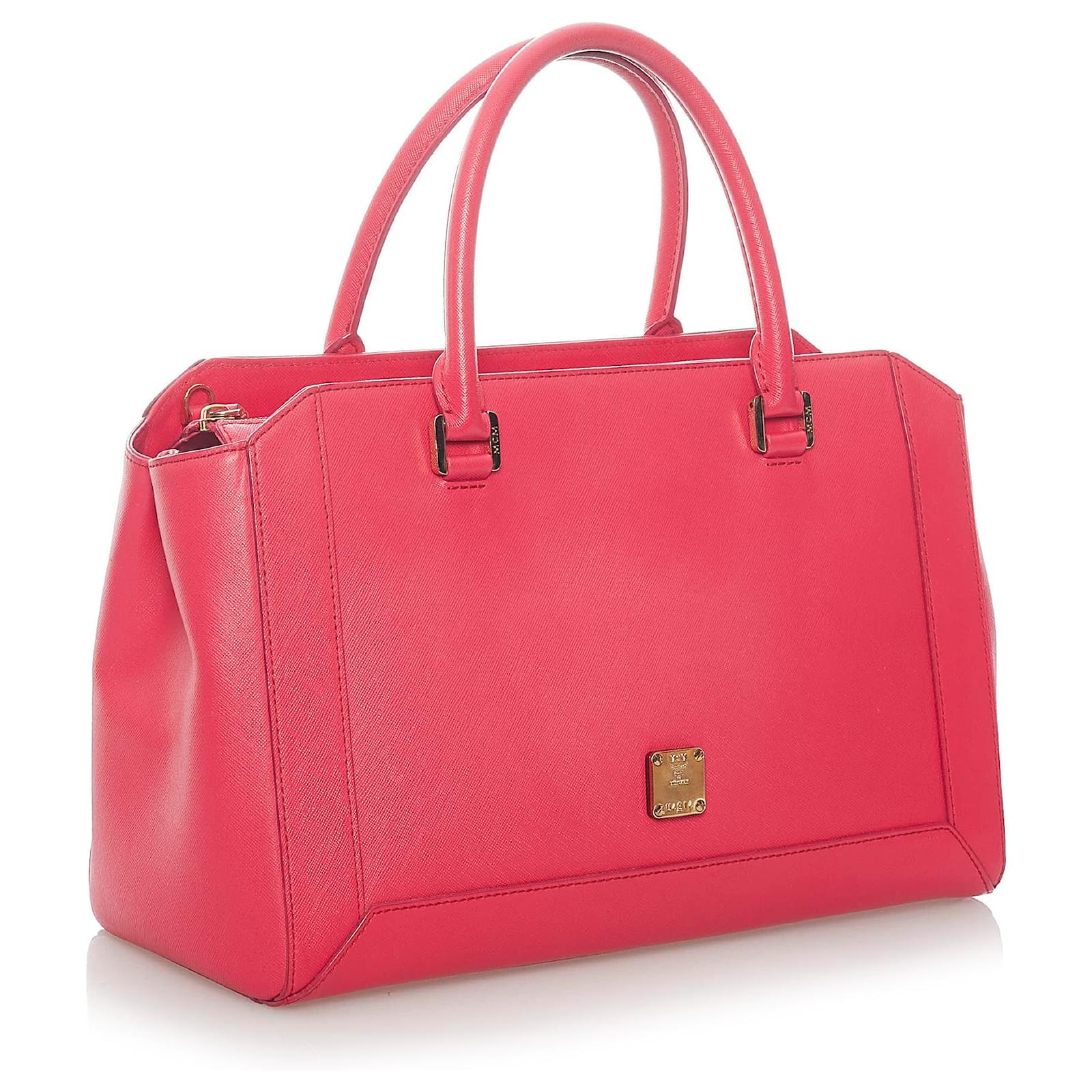 MCM Red Nuovo Leather Handbag Pony-style calfskin ref.565723 - Joli Closet