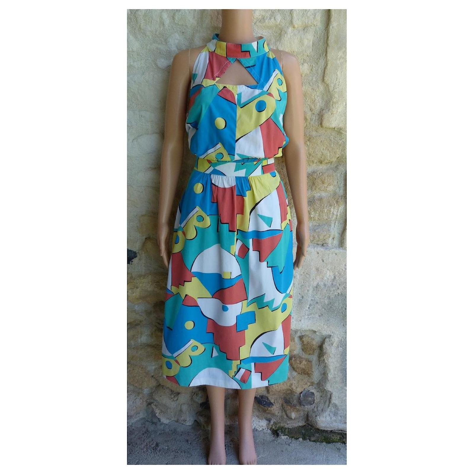 Courreges Robes Coton Multicolore ref.565803 - Joli Closet