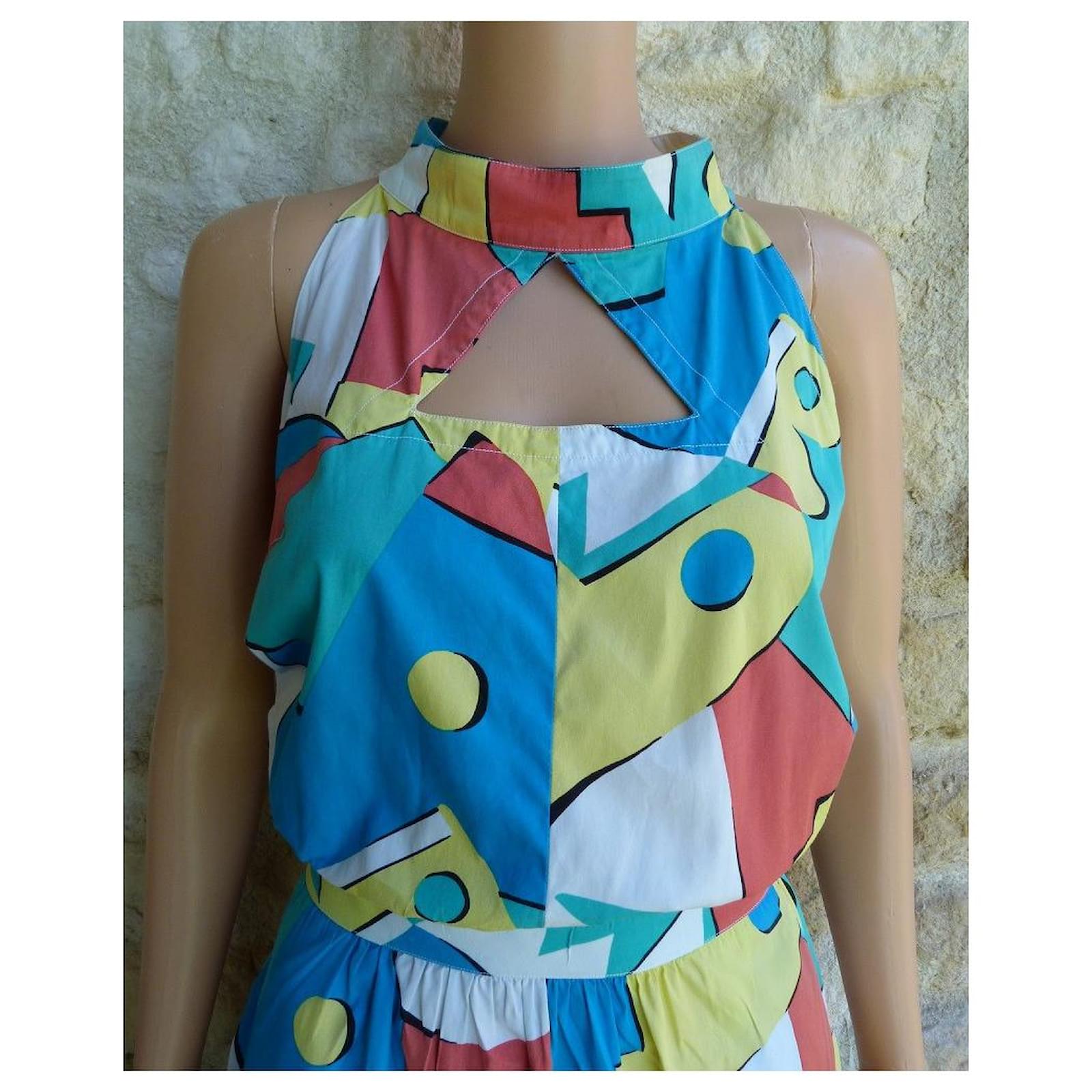 Courreges Robes Coton Multicolore ref.565803 - Joli Closet