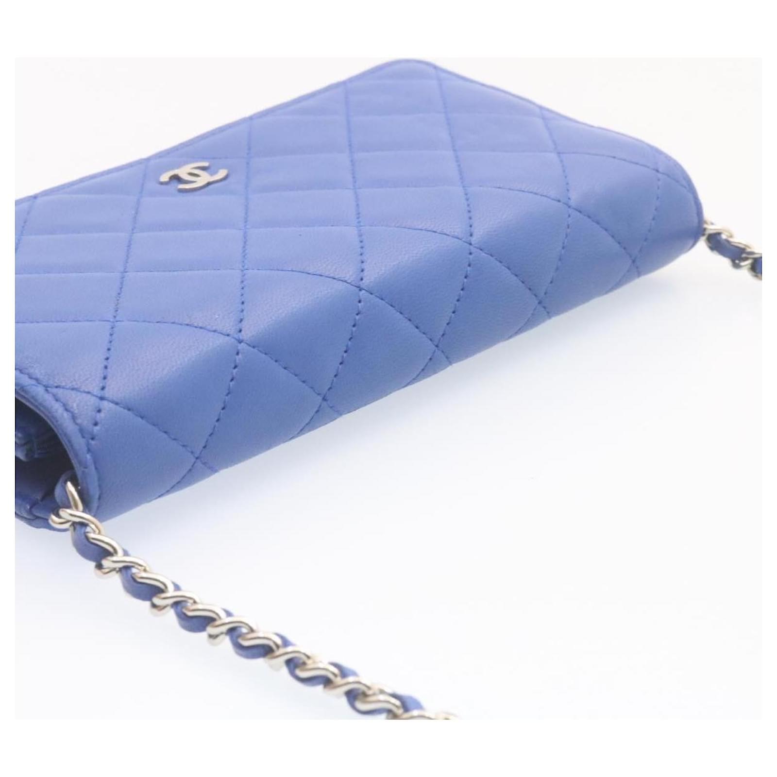 Chanel Wallet on Chain Blue Leather ref.567150 - Joli Closet