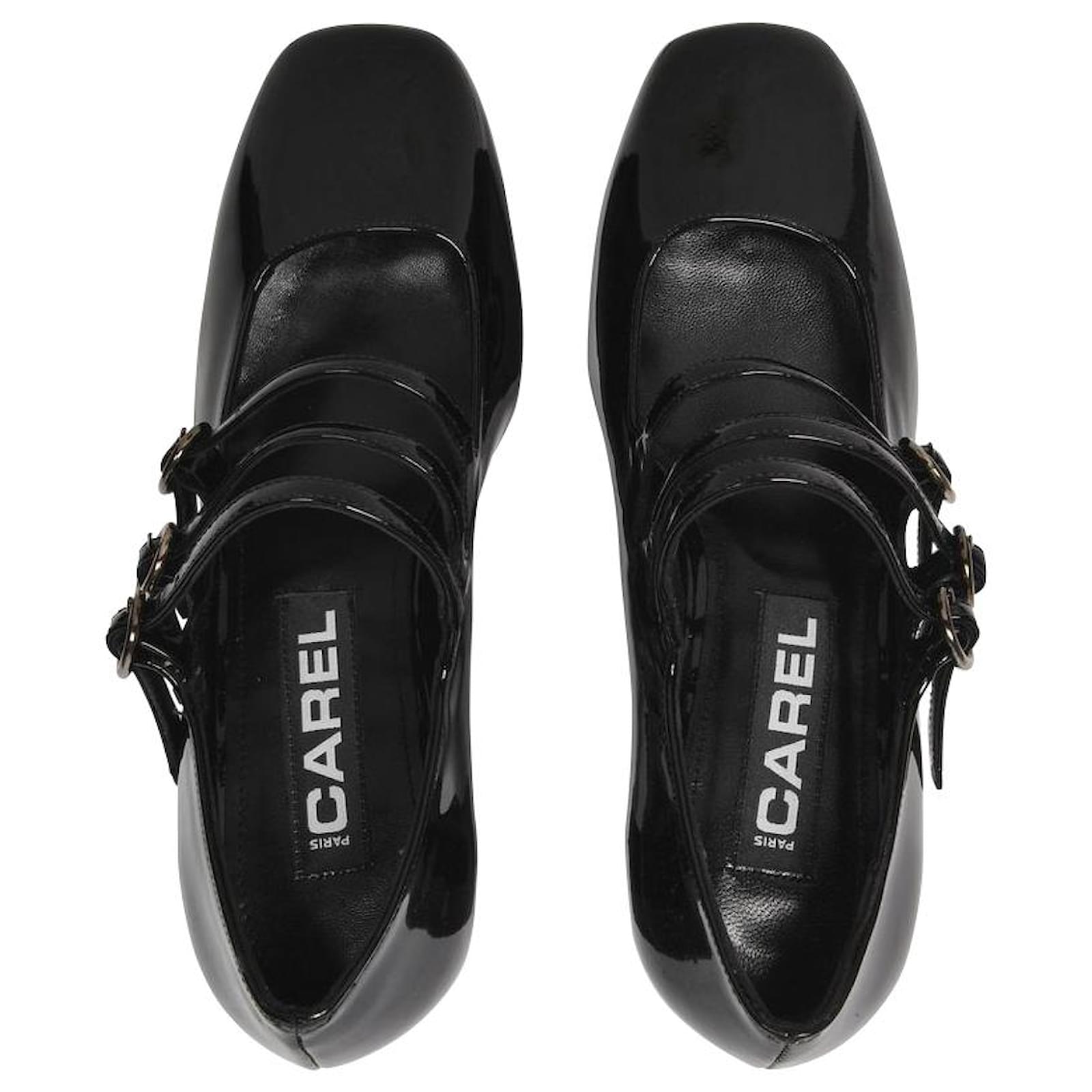 Escarpins Pigalle - Carel - Noir - Cuir Verni ref.567848 - Joli Closet