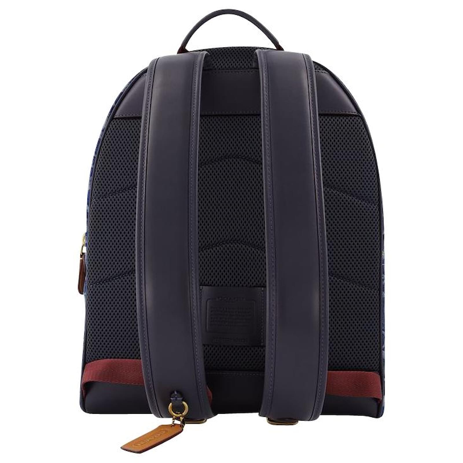 Coach Charter Backpack In Denim Signature Blue Cloth ref.570386 - Joli ...