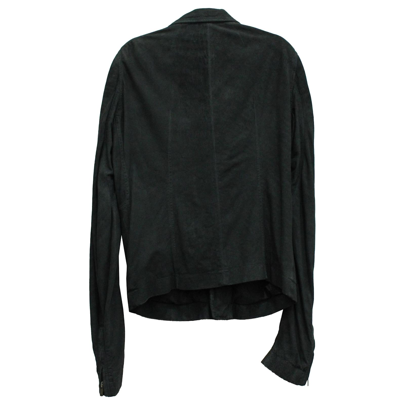 Rick Owens FW15 Veste Sphinx Stooges Bikes en Cuir de Veau Noir Gris ...