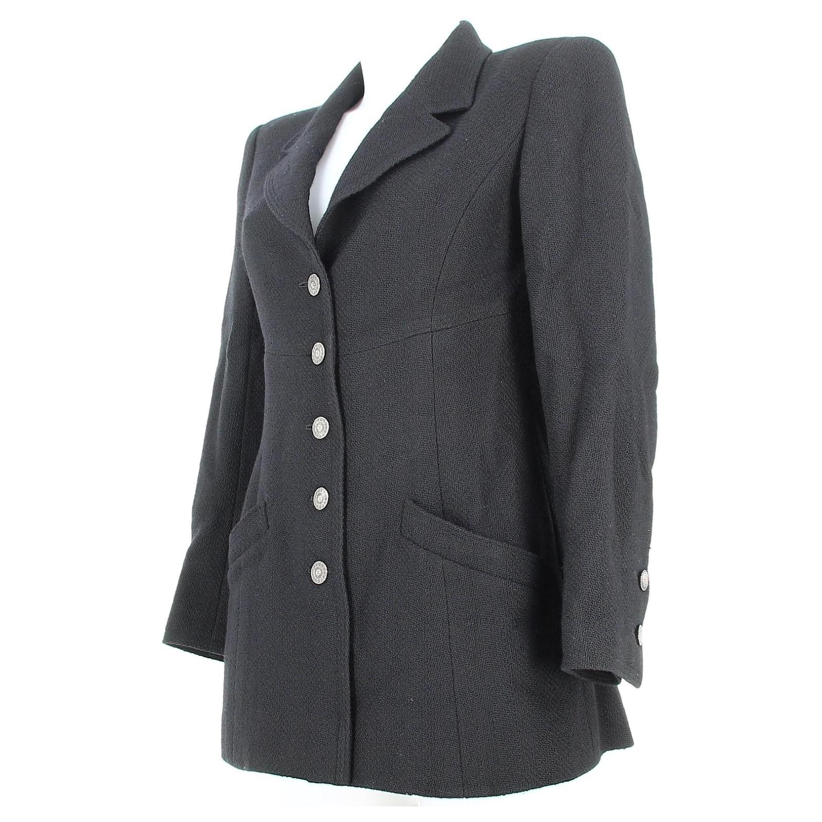 Chanel black suit jacket Wool ref.572607 - Joli Closet