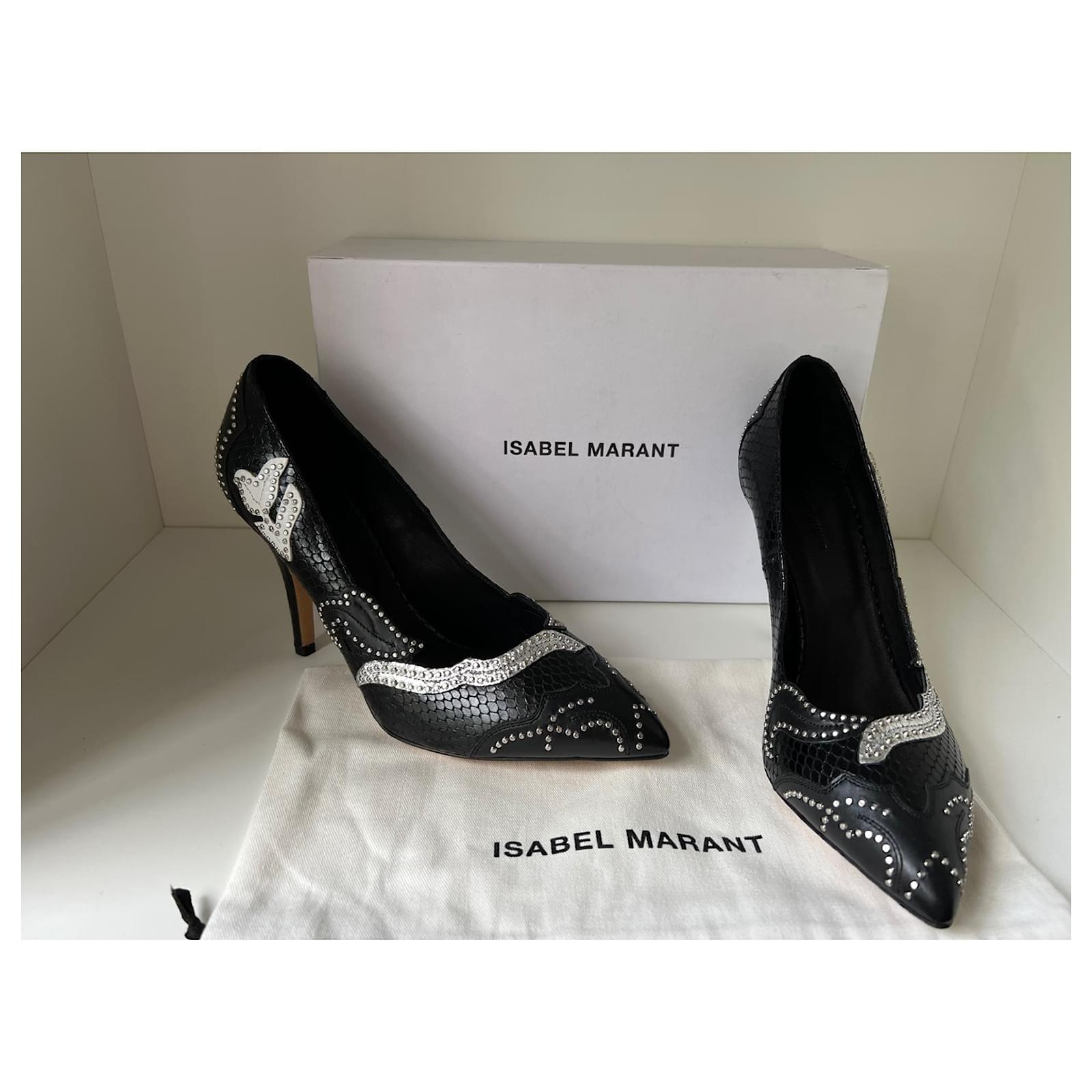 Isabel Marant Heels Black Leather ref.572876 - Joli Closet