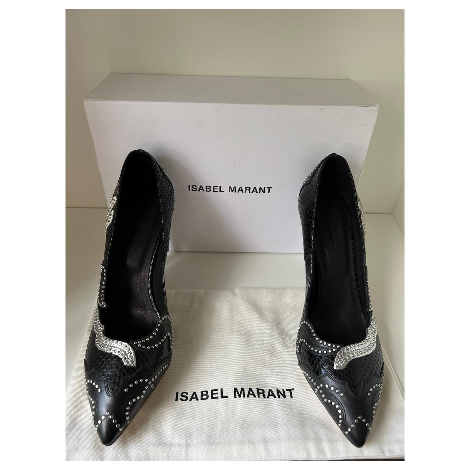 Isabel Marant Heels Black Leather ref.572876 - Joli Closet