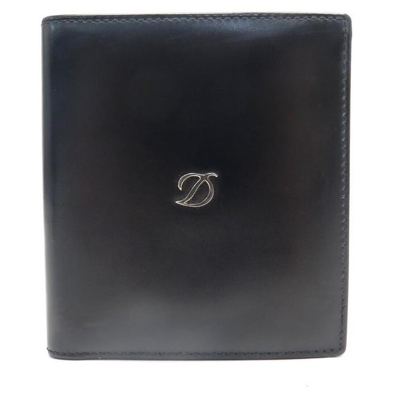 ST DUPONT PORTFOLIO 2CC 77003 IN BLACK LEATHER + INVOICE BOX LEATHER ...