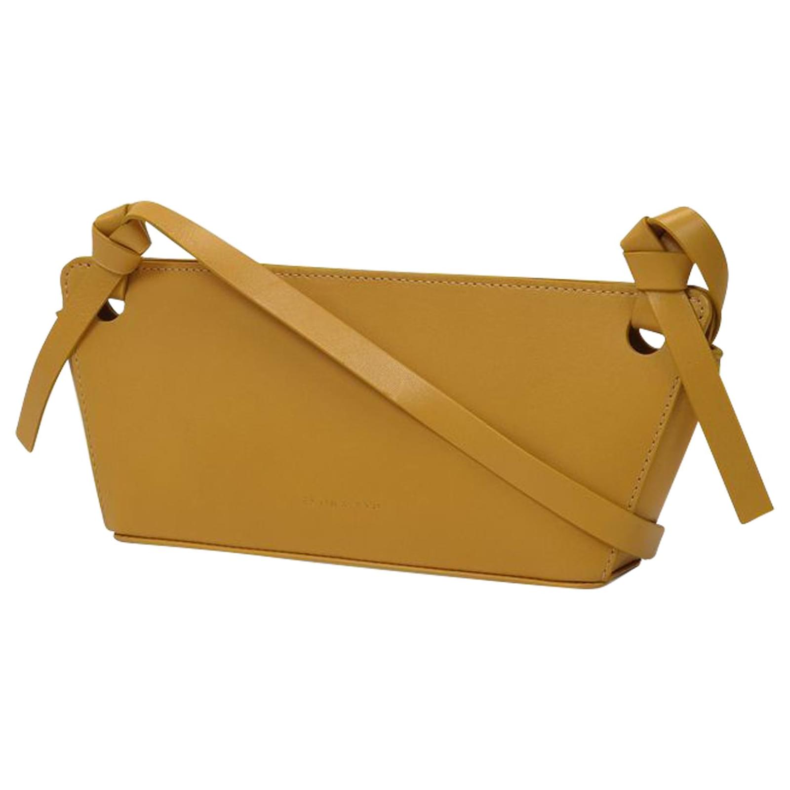 Rejina Pyo Mini Sac Ramona en Cuir Ocre Jaune ref.574874 - Joli Closet