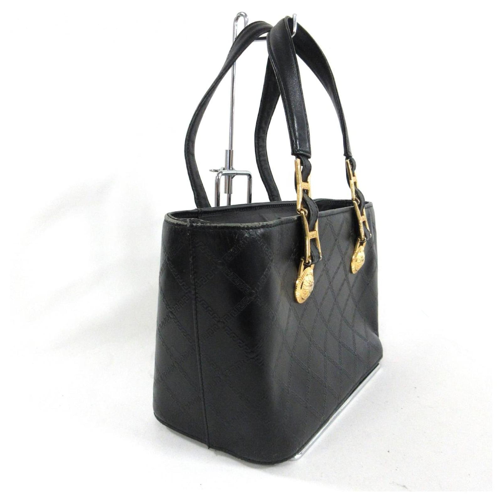 Versace Sunburst Black Leather ref.576149 - Joli Closet