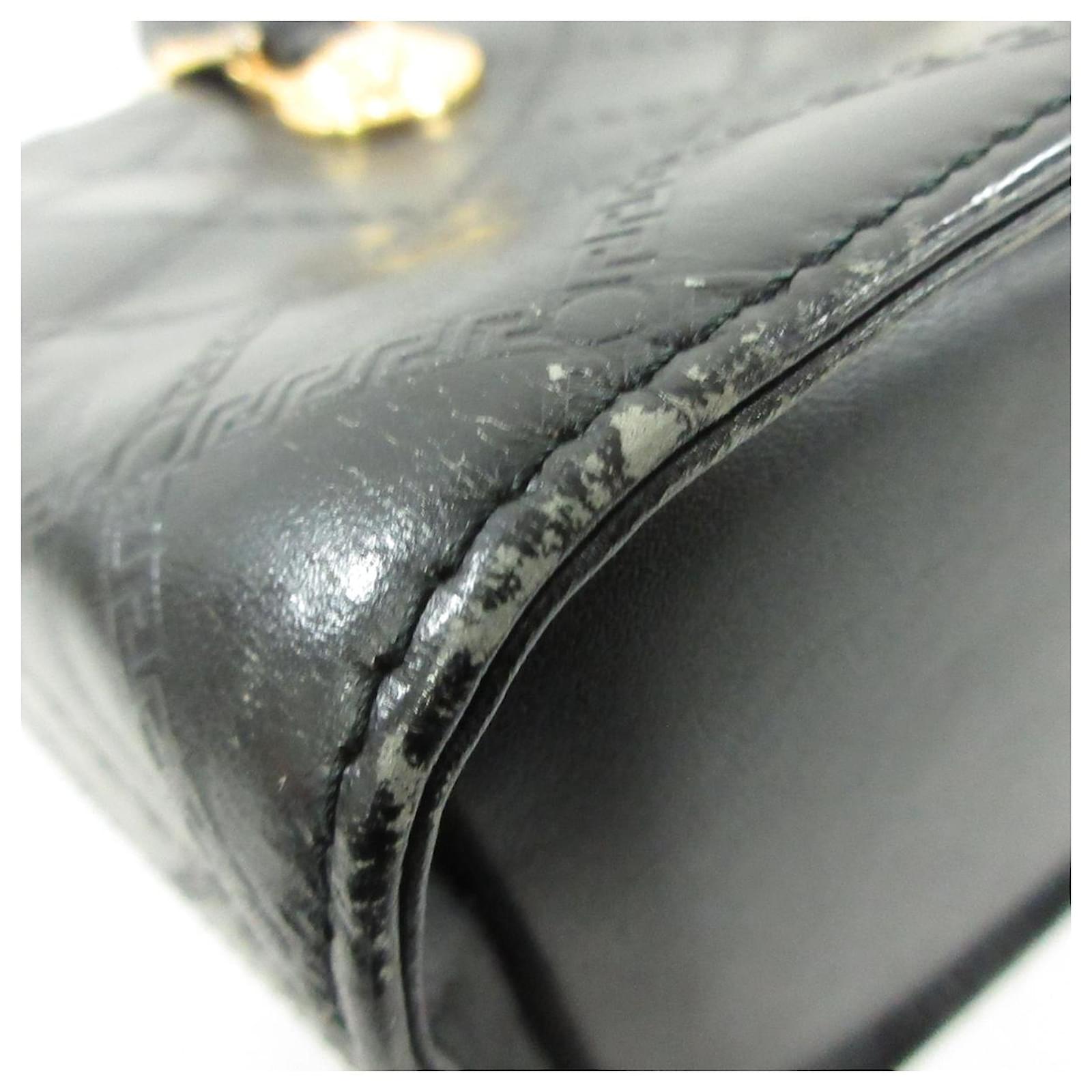 Versace Sunburst Black Leather ref.576149 - Joli Closet