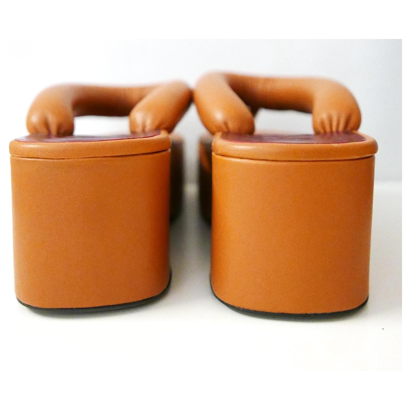 Staud Rio Platform Sandals in Tawny Caramel Leather ref.577009 - Joli ...