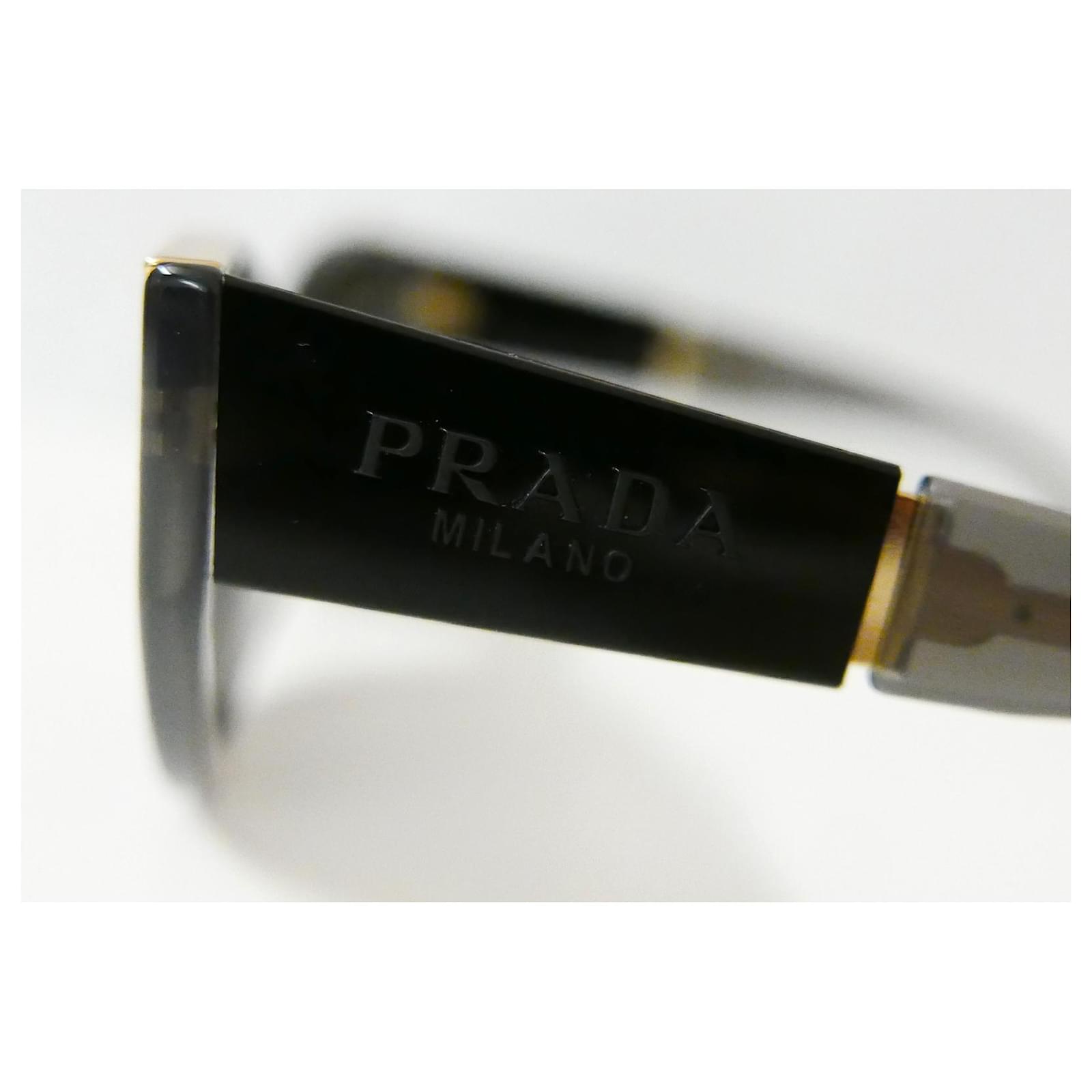 Prada SPR03W SUNGLASSES Black Grey Acetate ref.577030 - Joli Closet
