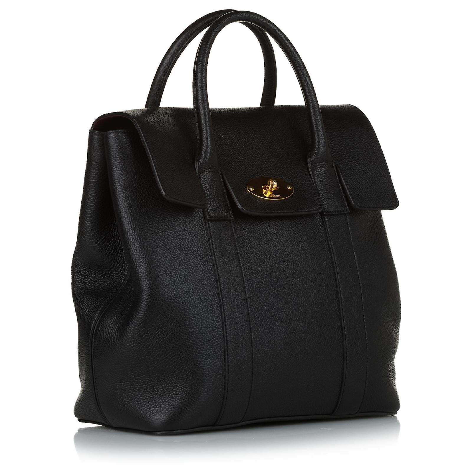 Mulberry Black Bayswater Leather Backpack Pony-style calfskin ref ...