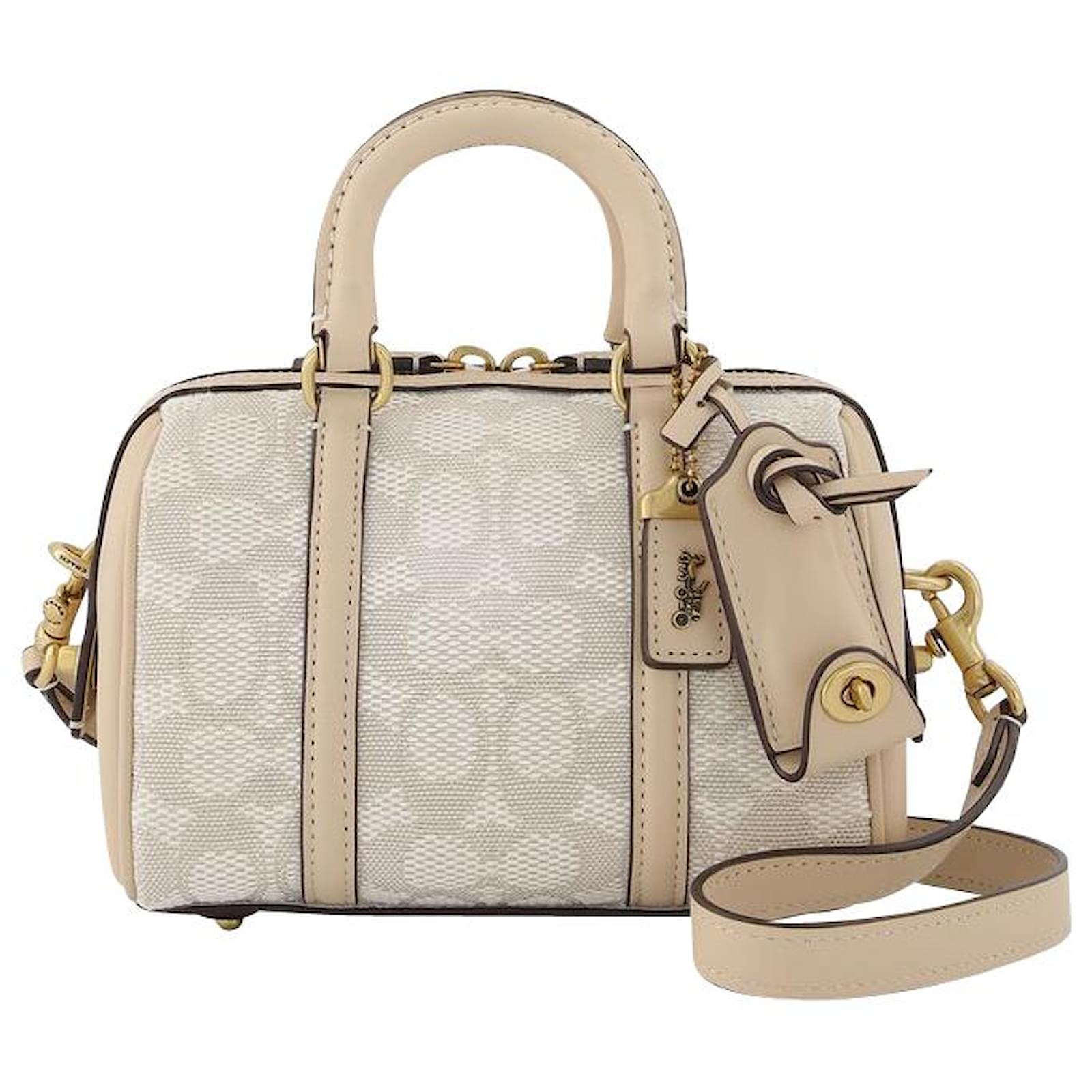 Coach Rogue Satchel aus charakteristischem Jacquard-Textil 18 Beige ...