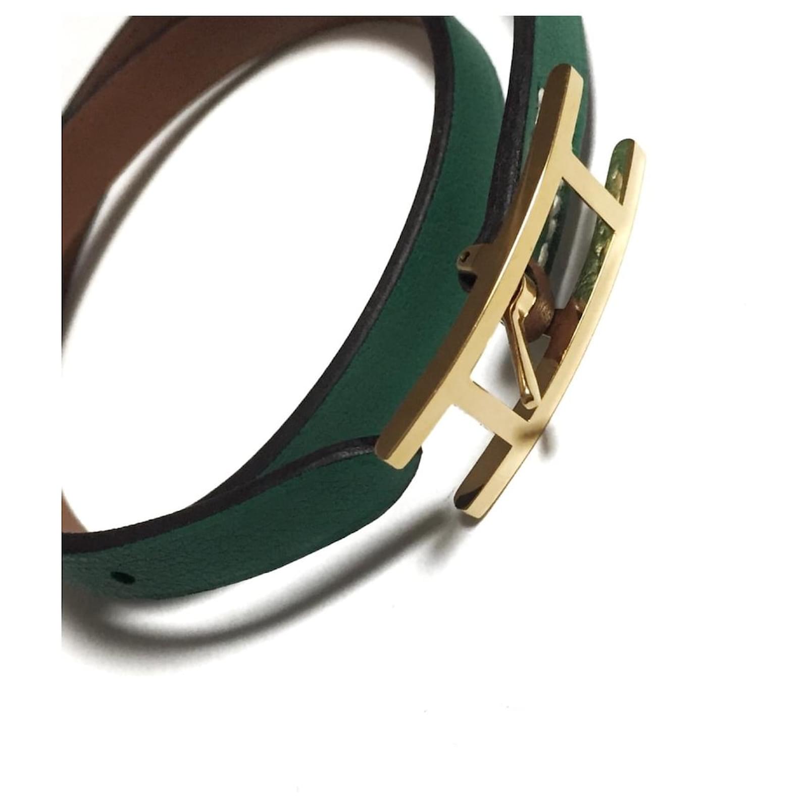 Hermès Hapi 3 Green Leather ref.579297 - Joli Closet