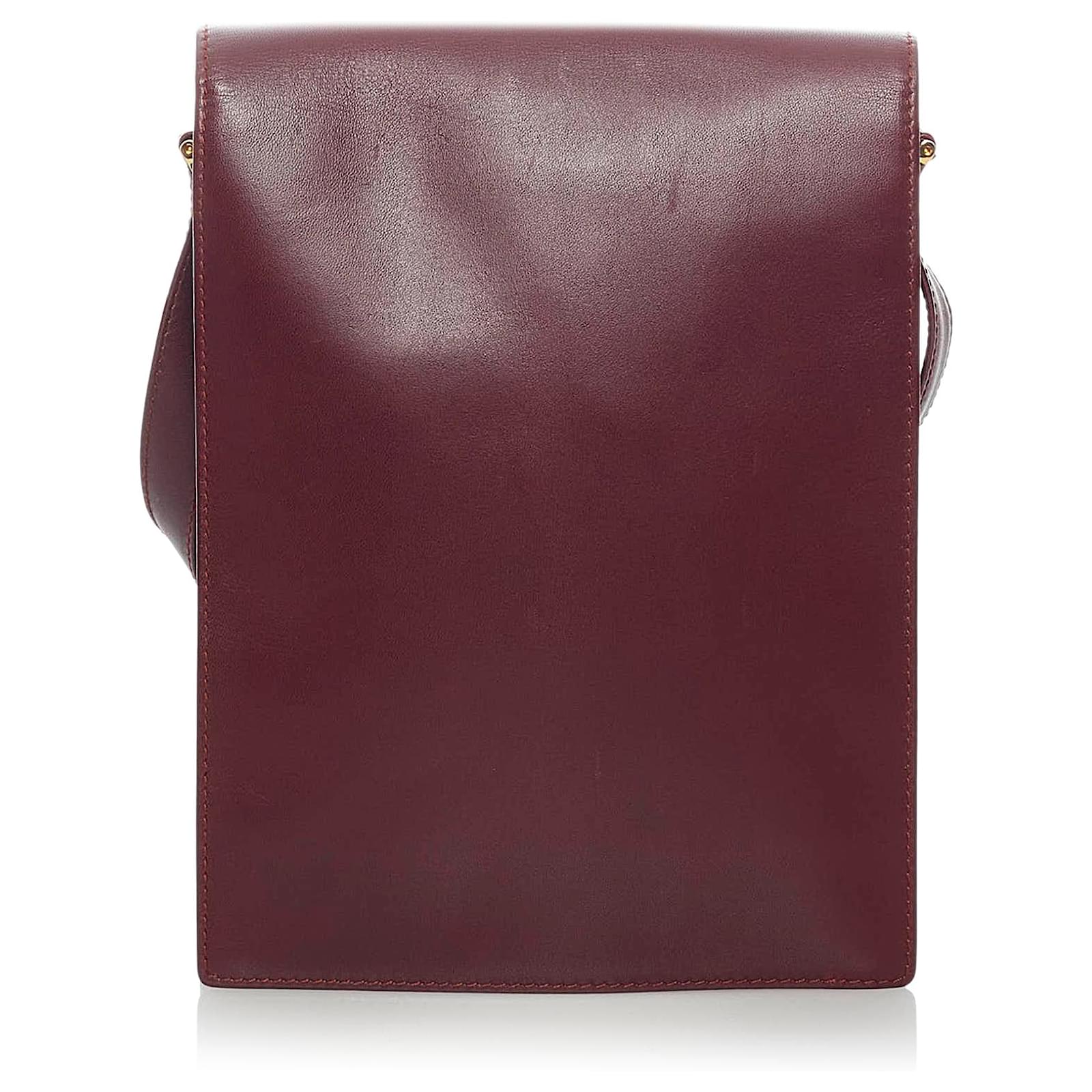 Cartier Red Must De Cartier Leather Crossbody Bag Dark red Pony-style ...