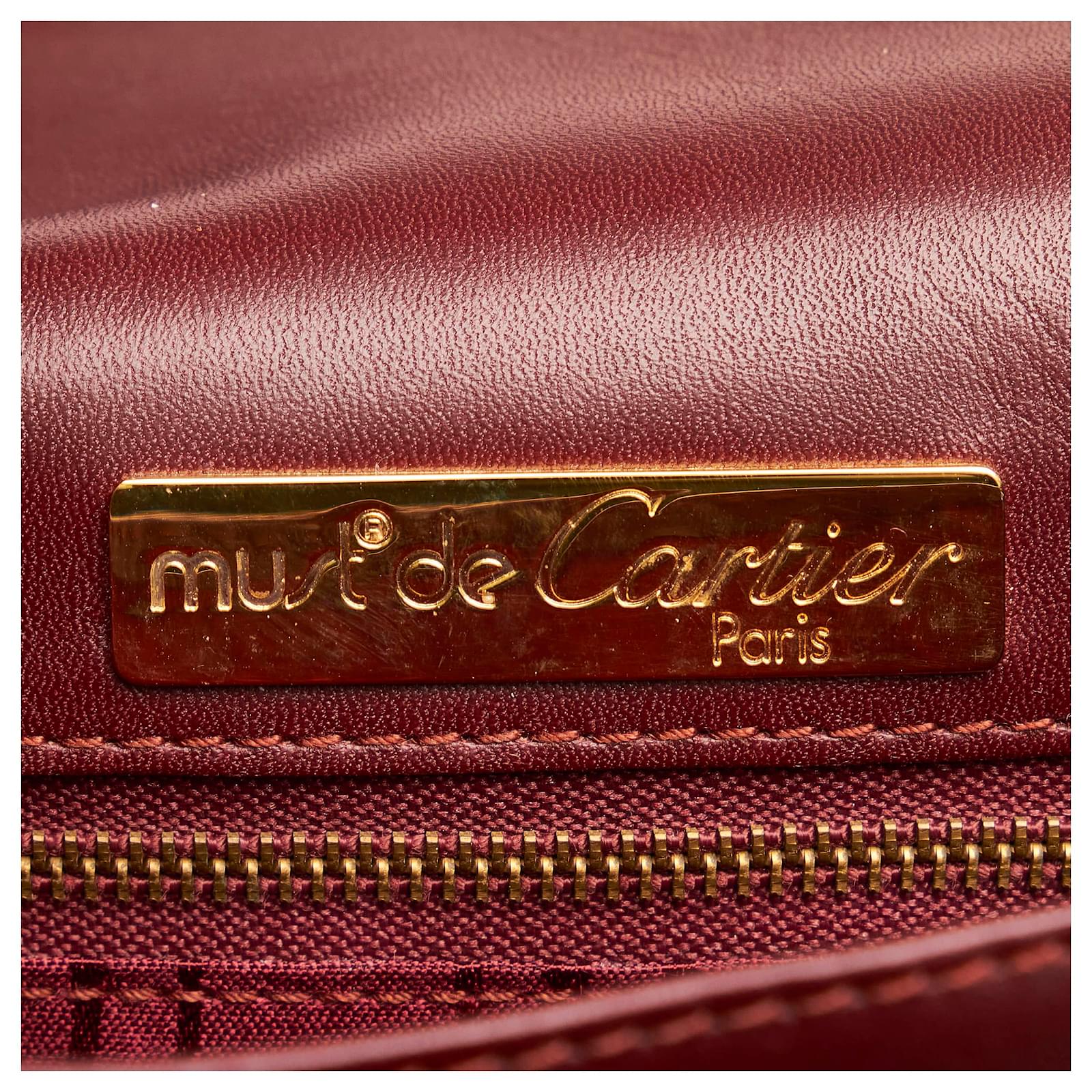 Cartier Red Must De Cartier Leather Crossbody Bag Dark red Pony-style ...