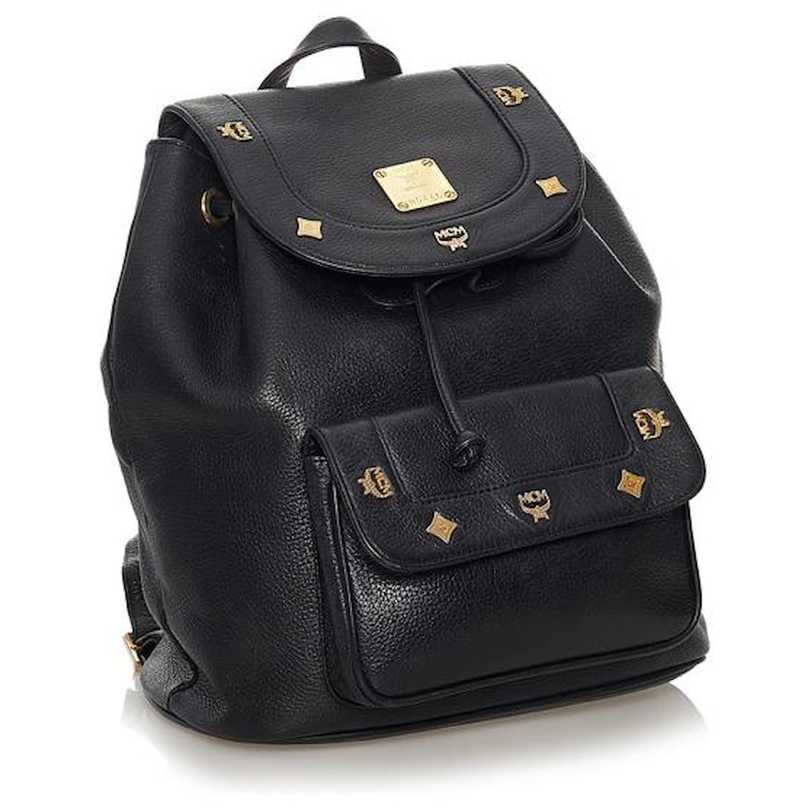 MCM Backpack Black Leather ref.580581 - Joli Closet