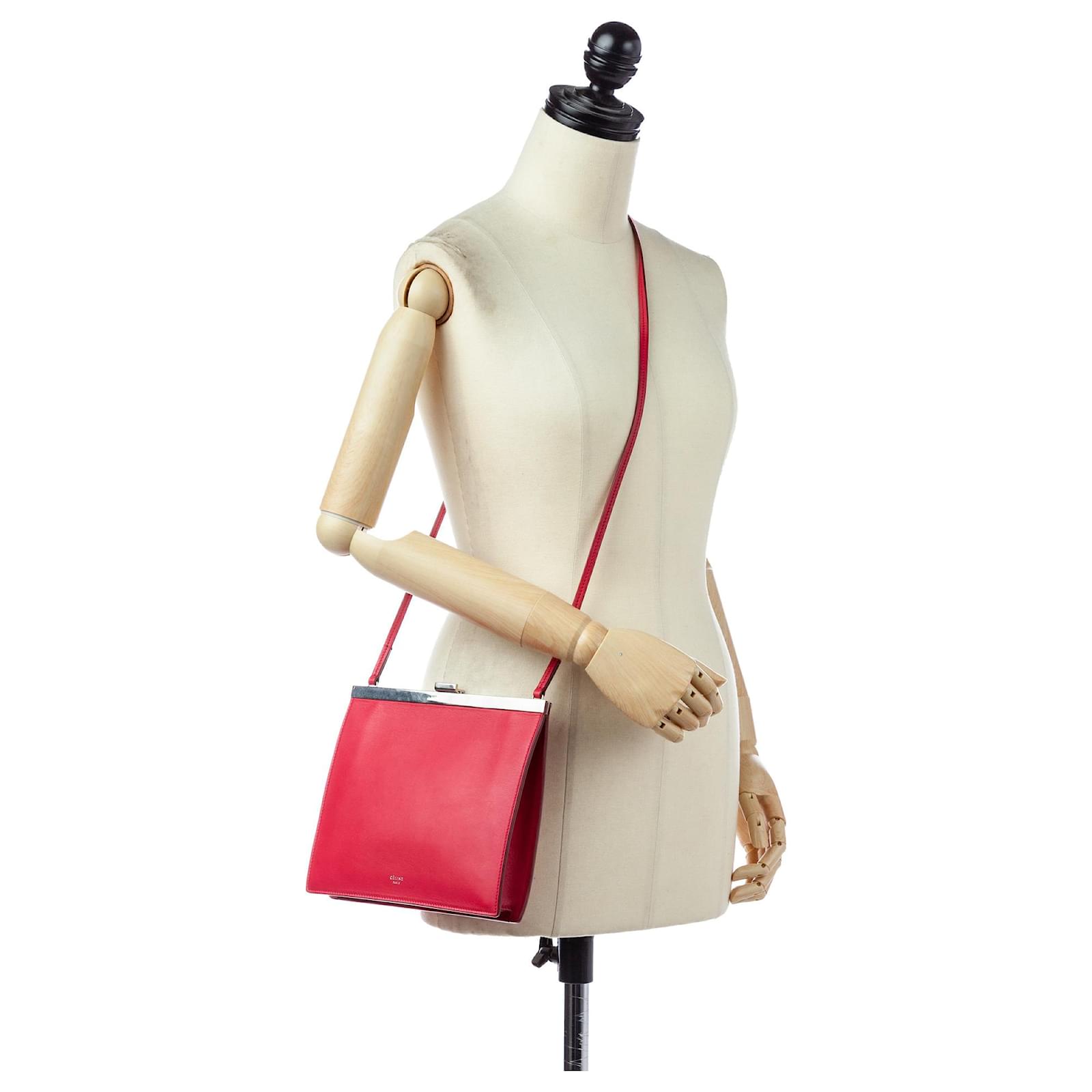 Céline Celine Red Leather Crossbody Bag Pony-style calfskin ref.581113 ...